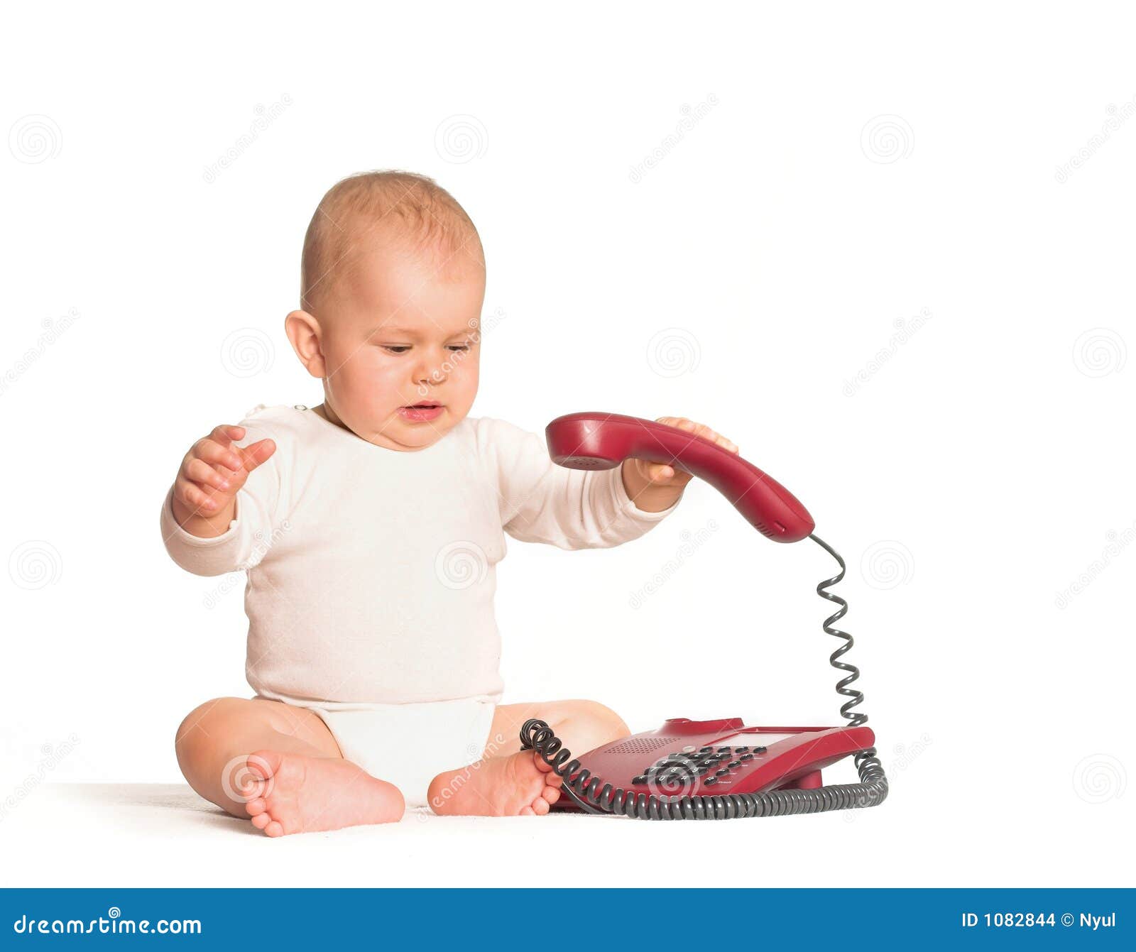 Atendimentos Do Bebê No Telefone Foto de Stock - Imagem de presente ...