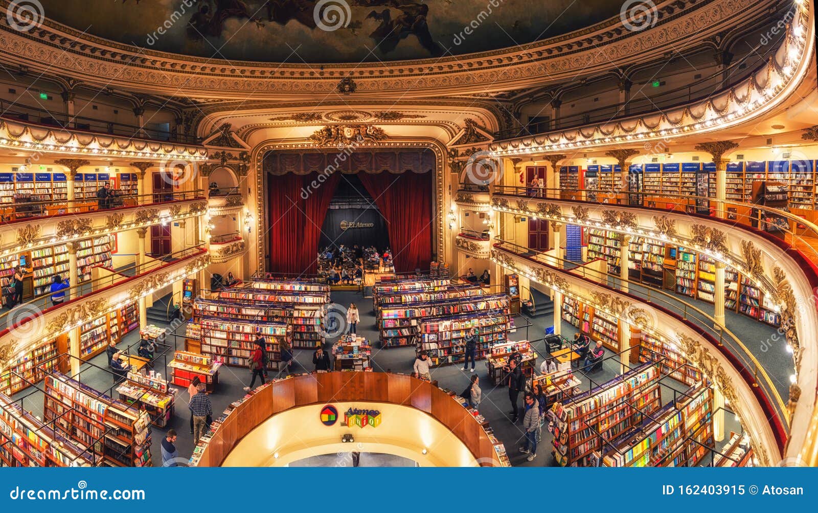 Detail of El Ateneo Grand Splendid Bookshop in Buenos Aires, Argentina ...