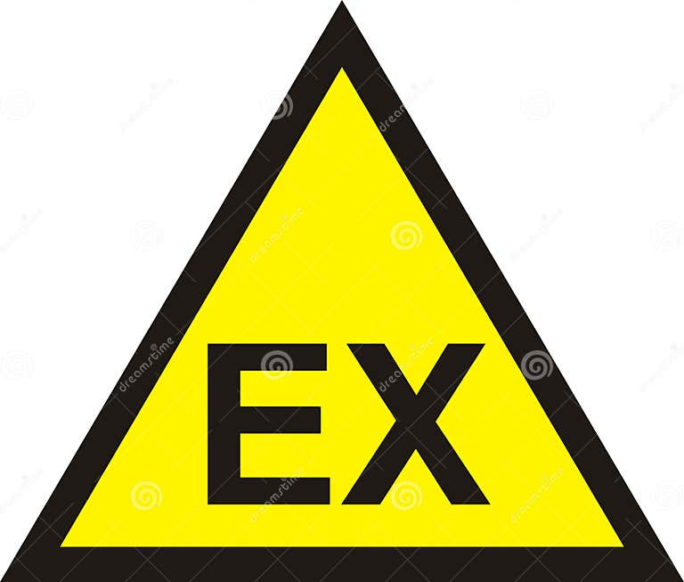 ATEX Explosive Atmosphere Area Zone Warning Sign. Stock Vector ...