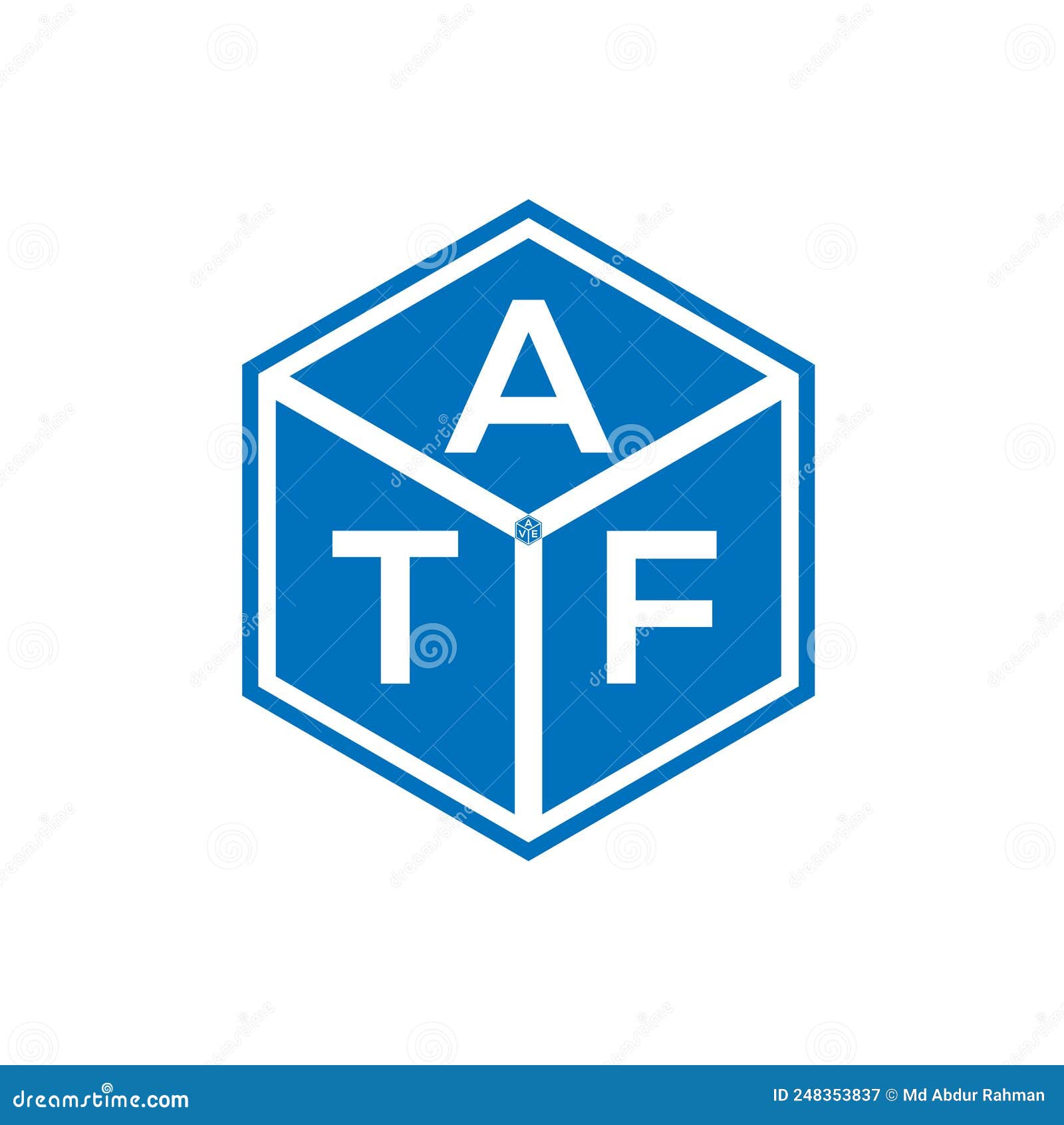 ATF Letter Logo Design on Black Background. ATF Creative Initials ...