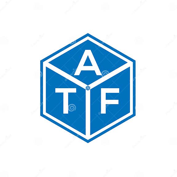 ATF Letter Logo Design on Black Background. ATF Creative Initials ...