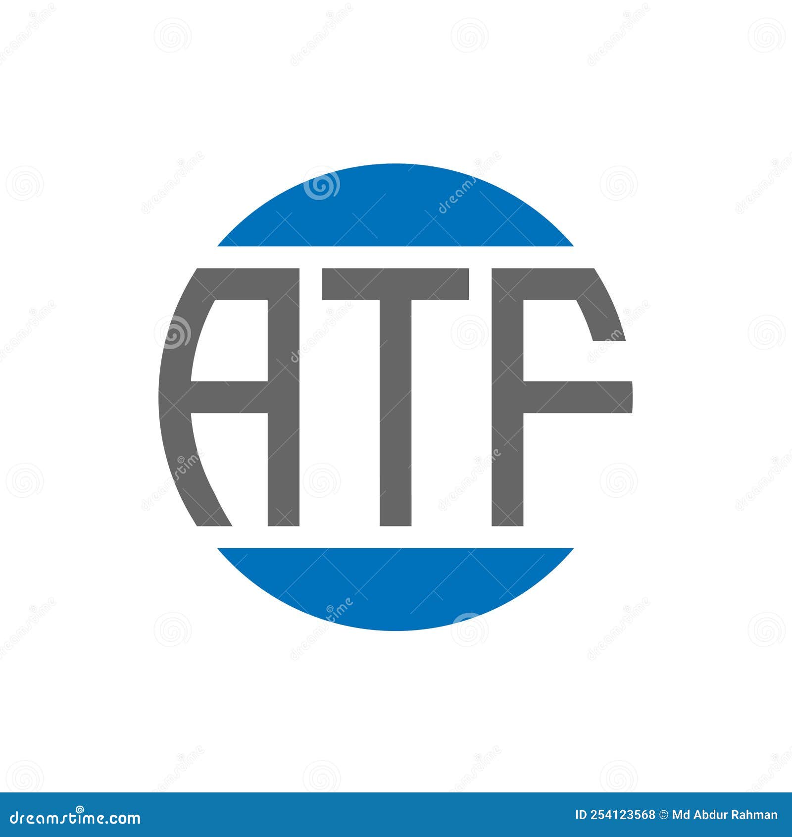 ATF Letter Logo Design on White Background. ATF Creative Initials ...