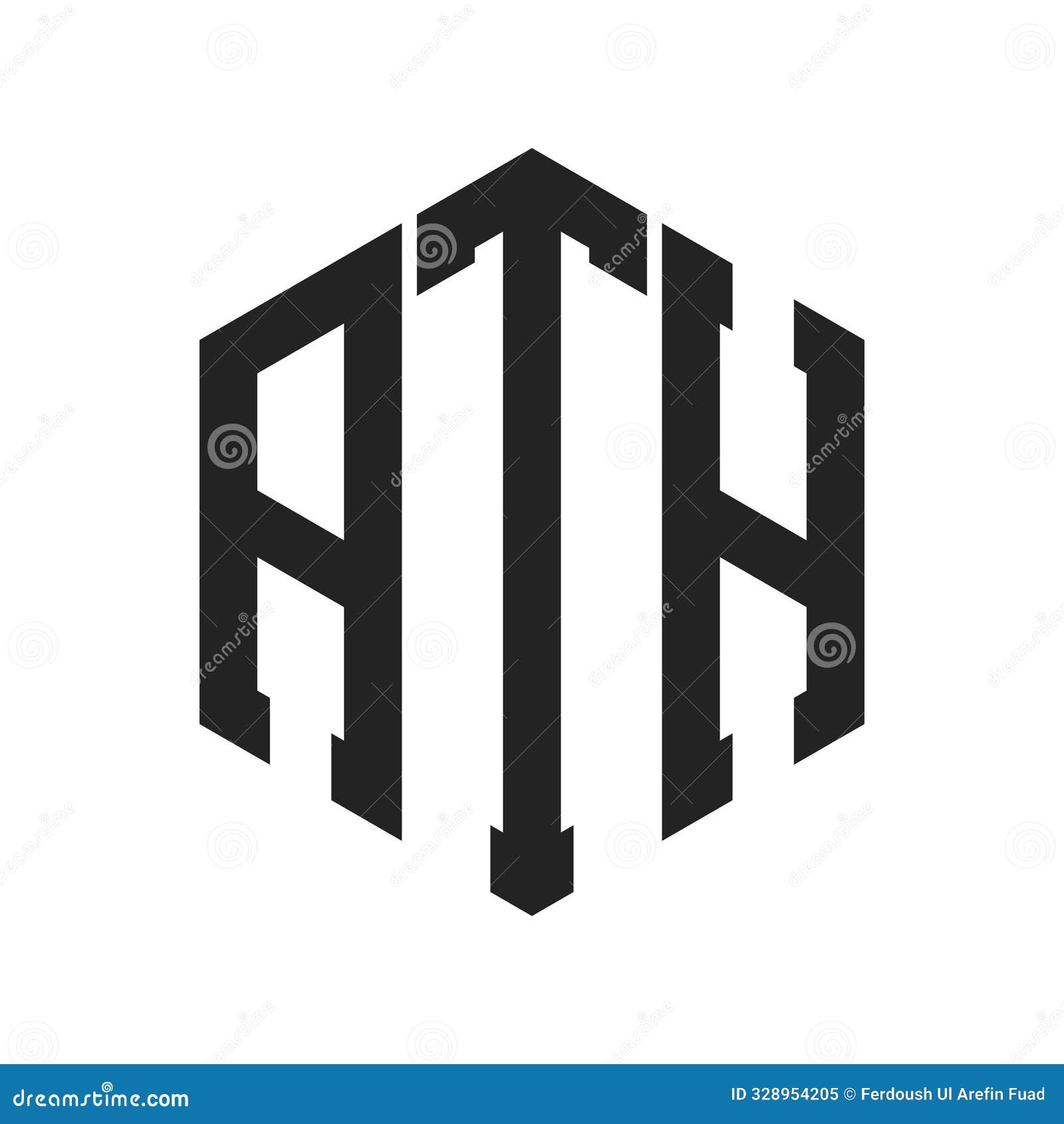 ATH Logo Design. Initial Letter ATH Monogram Logo Using Hexagon Shape ...