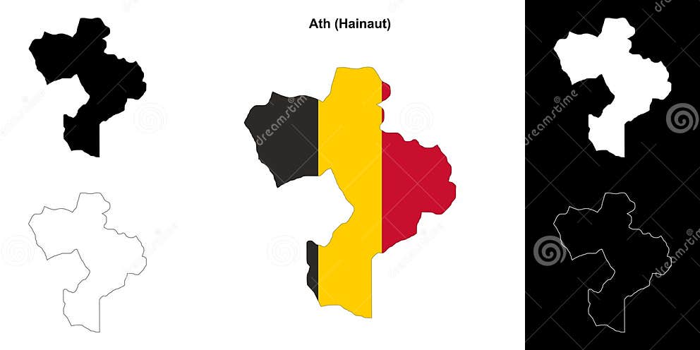 Ath outline map stock illustration. Illustration of border - 334837867