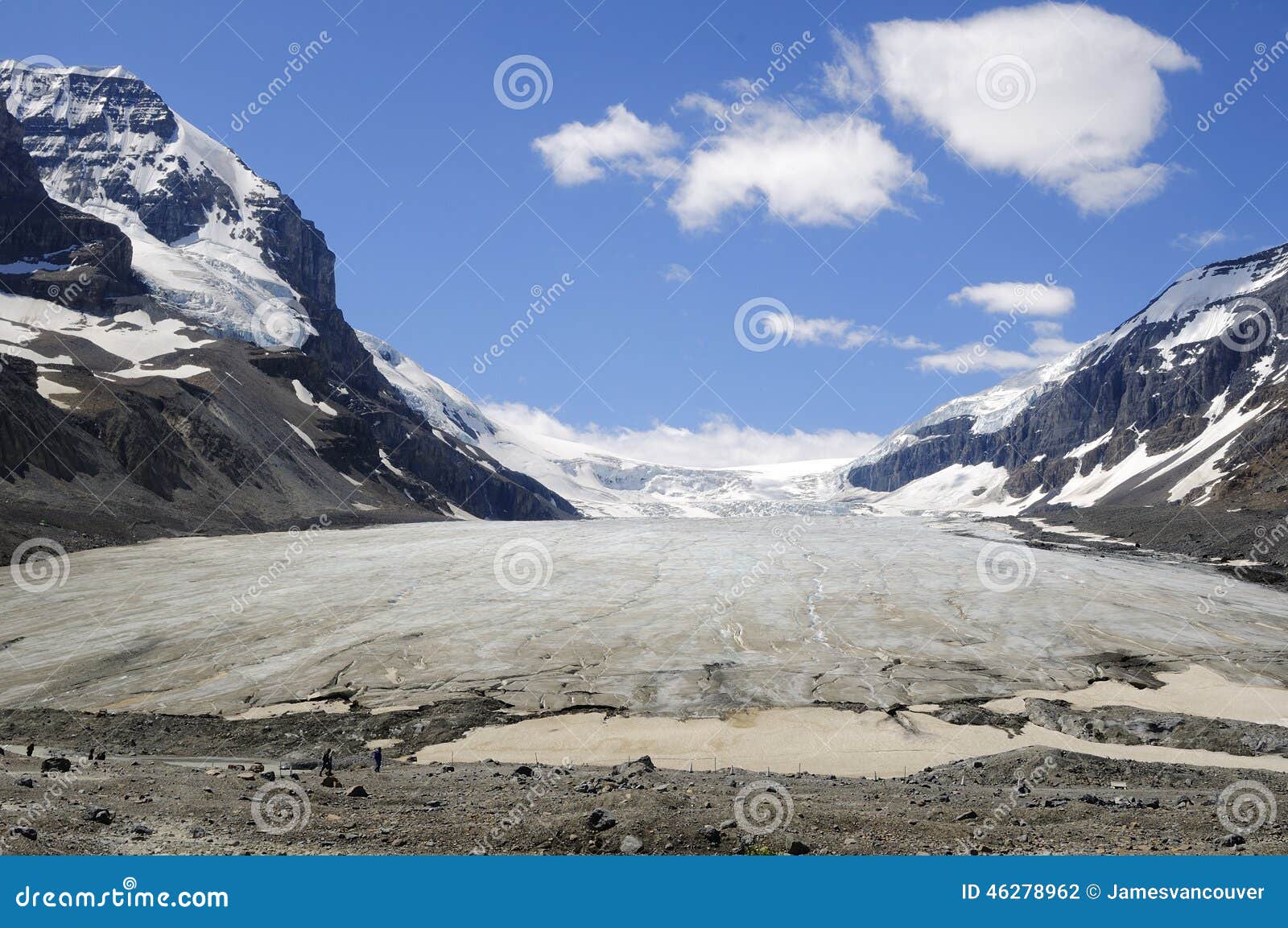 Athabasca Glacier Columbia Icefields Stock Photo - Image of tourism ...