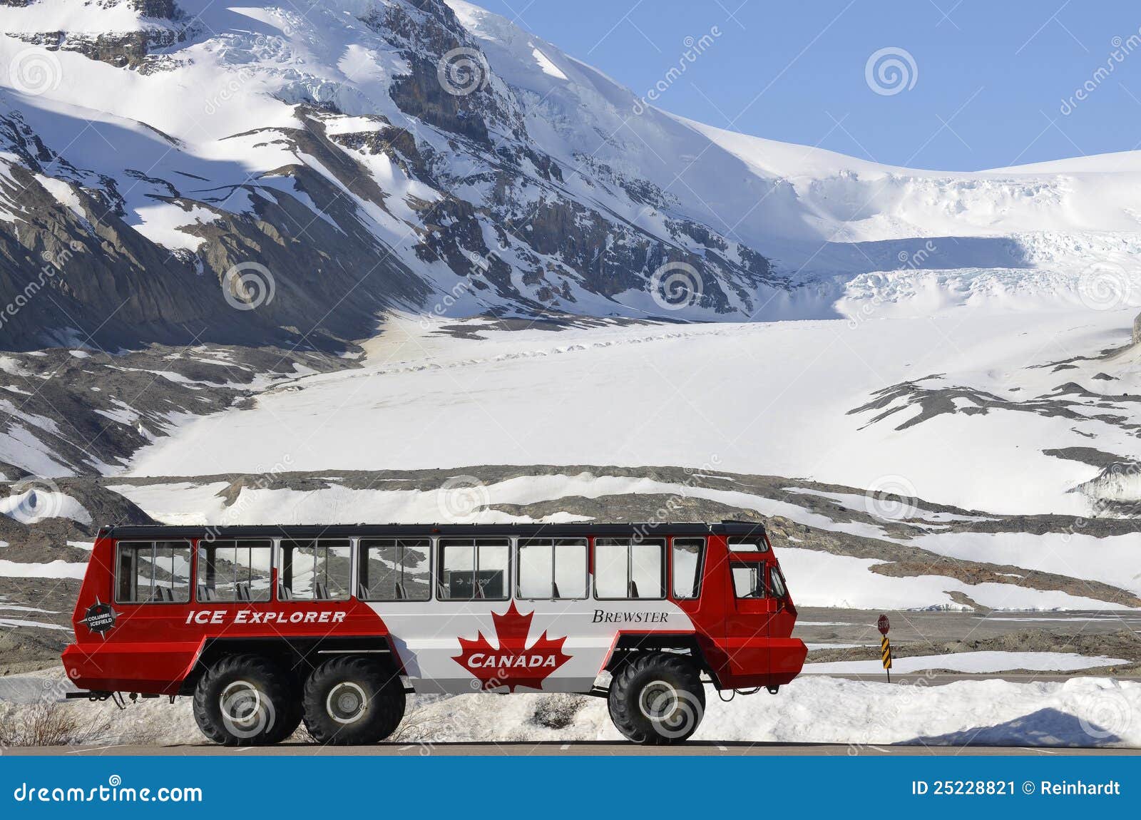 Athabasca Glacier, Ice Explorer Bus Editorial Photo - Image of columbia ...
