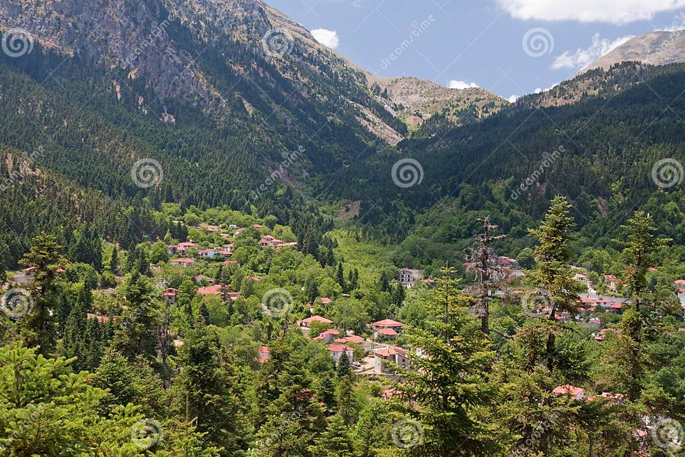 Athanasios Diakos Village stock photo. Image of green - 21800932