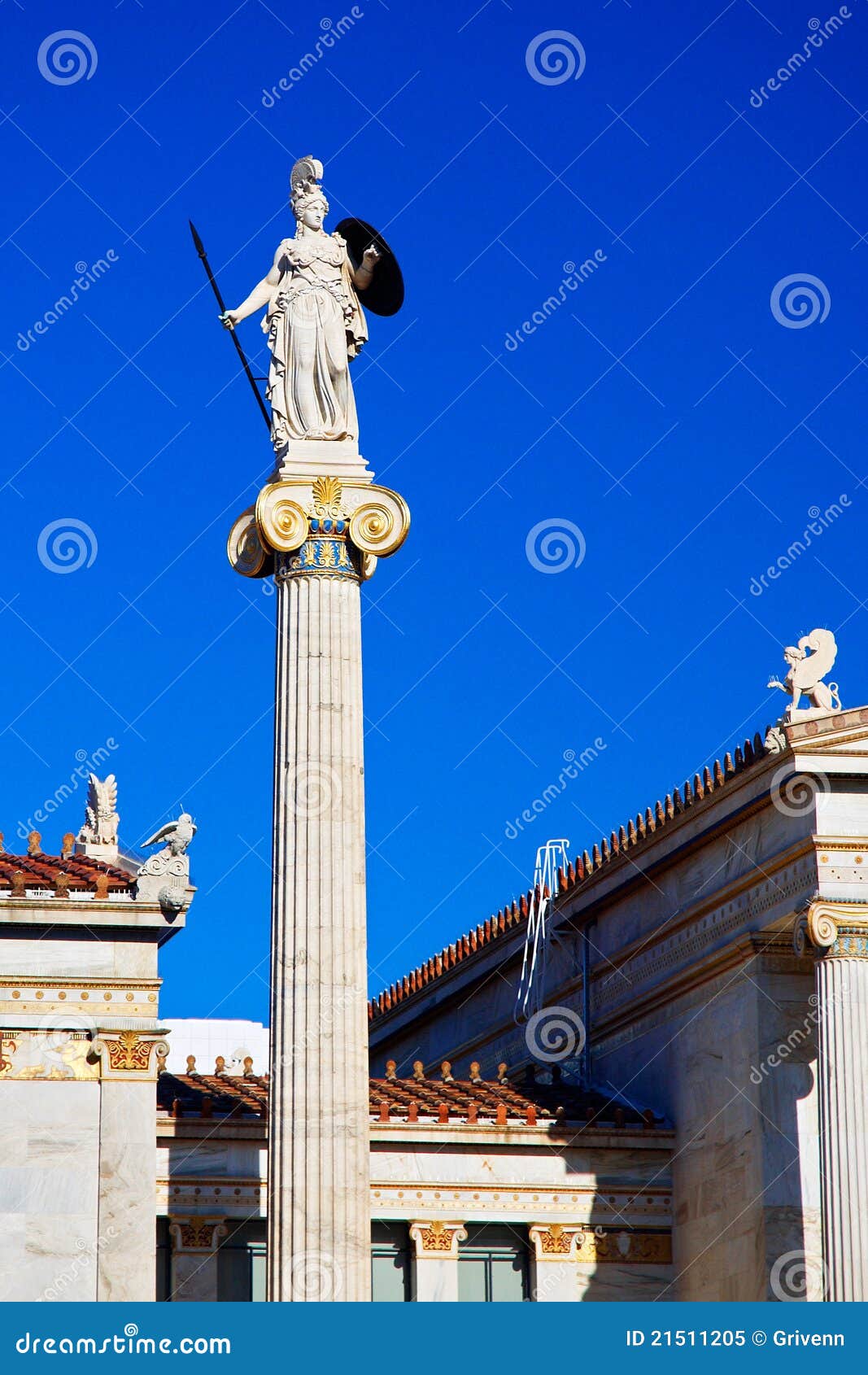 Athena stock image. Image of marble, sculpture, monument - 21511205