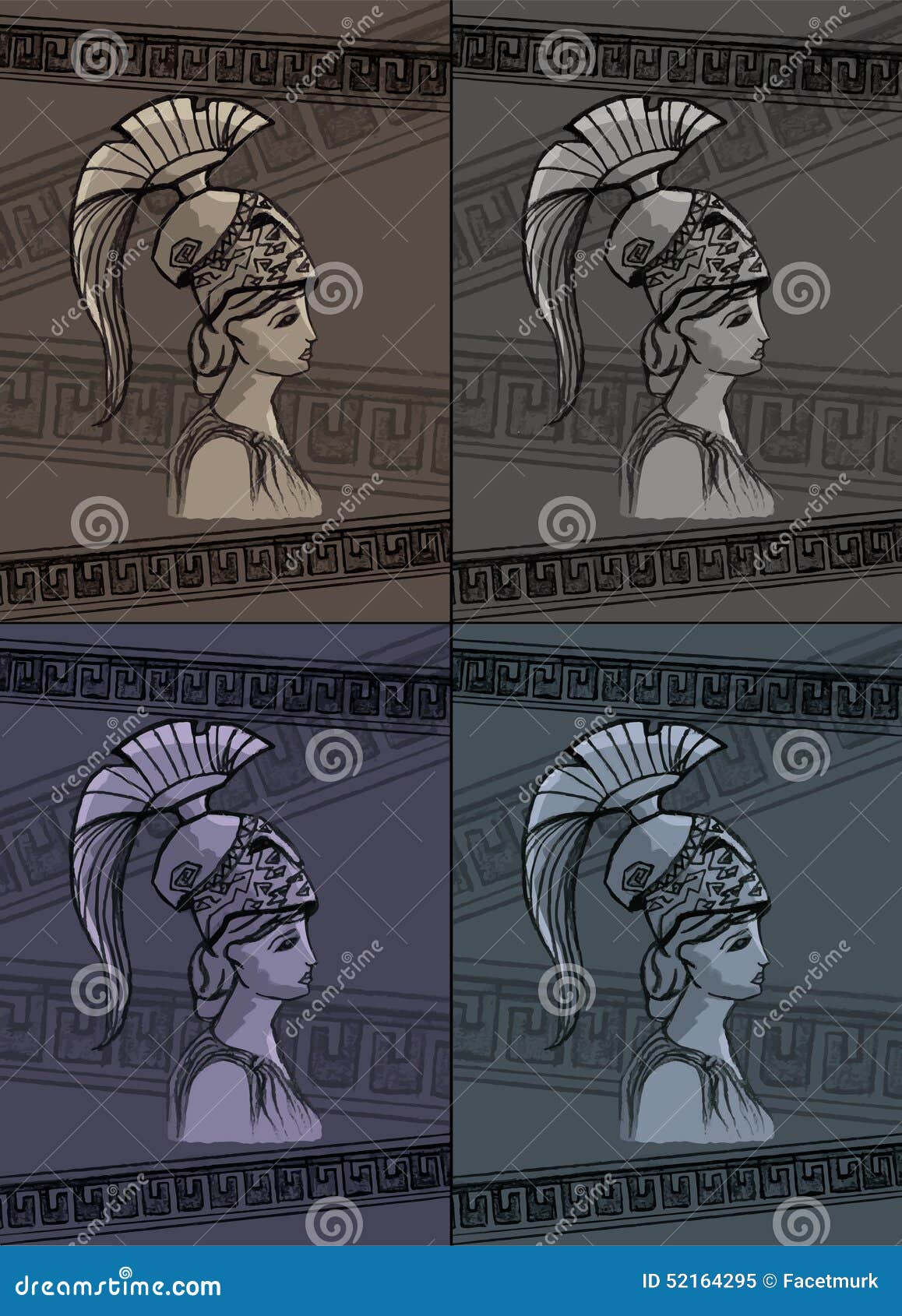 Athena Drawing Vector Illustration Stock Vector - Illustration of ...