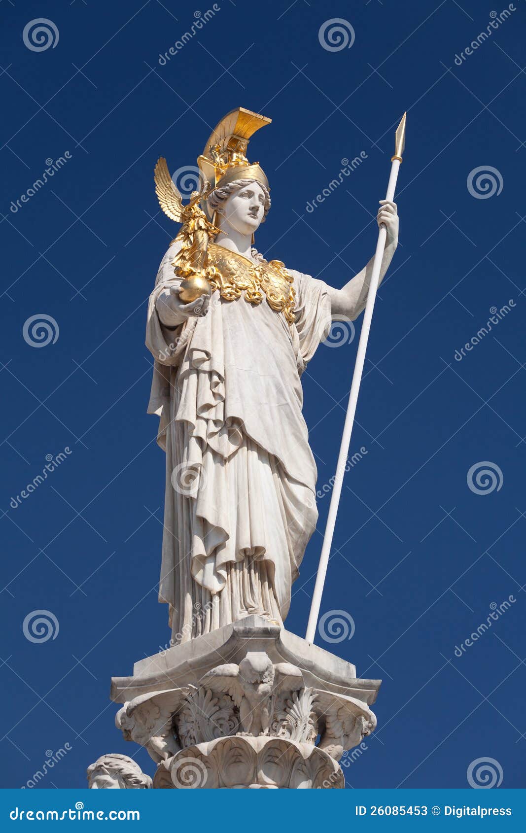 Athena, Goddess of Greek Mythology Stock Image - Image of mythology ...