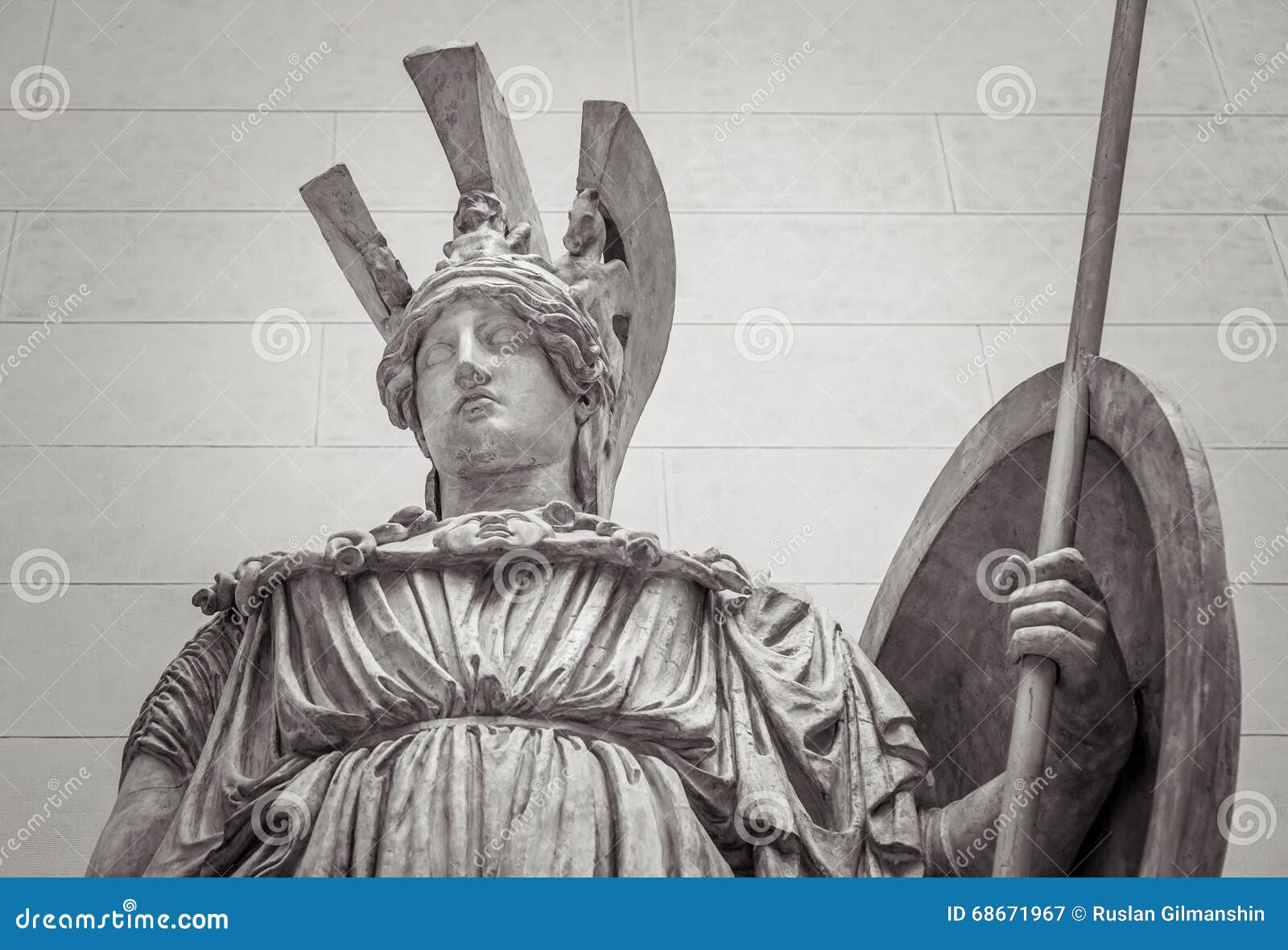 Athena Greek Goddess of Wisdom and Science Stock Image - Image of ...