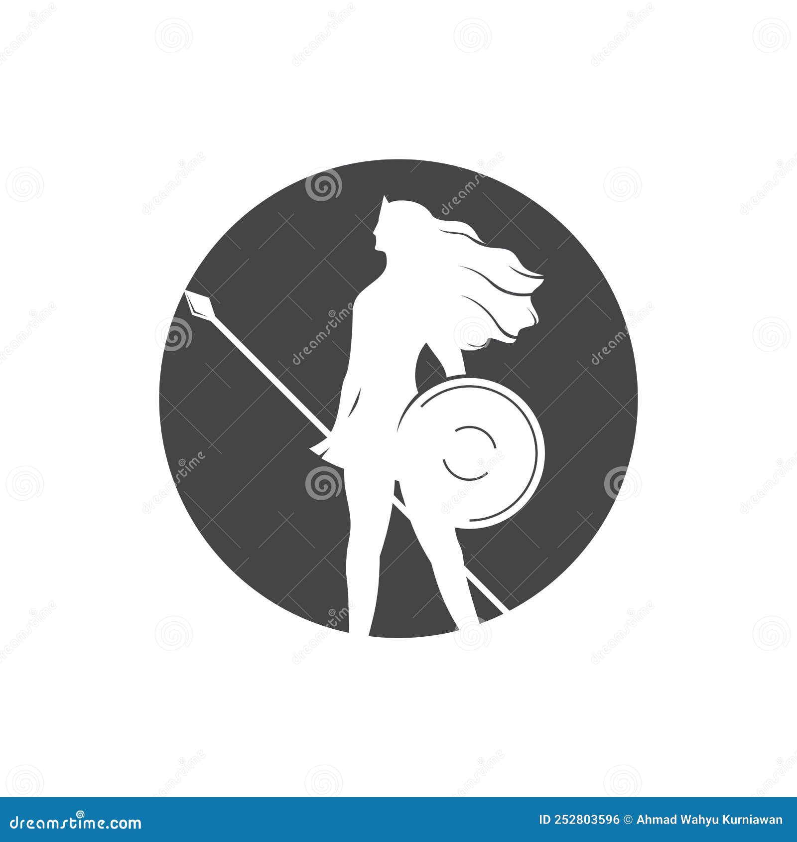 Athena logo vector stock vector. Illustration of armor - 252803596