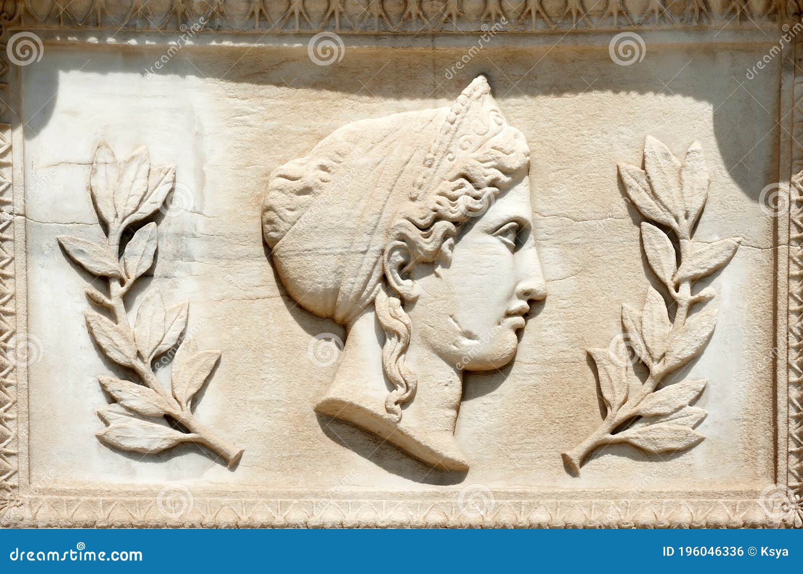 Athena Relief in Athens Greece Stock Photo - Image of history ...