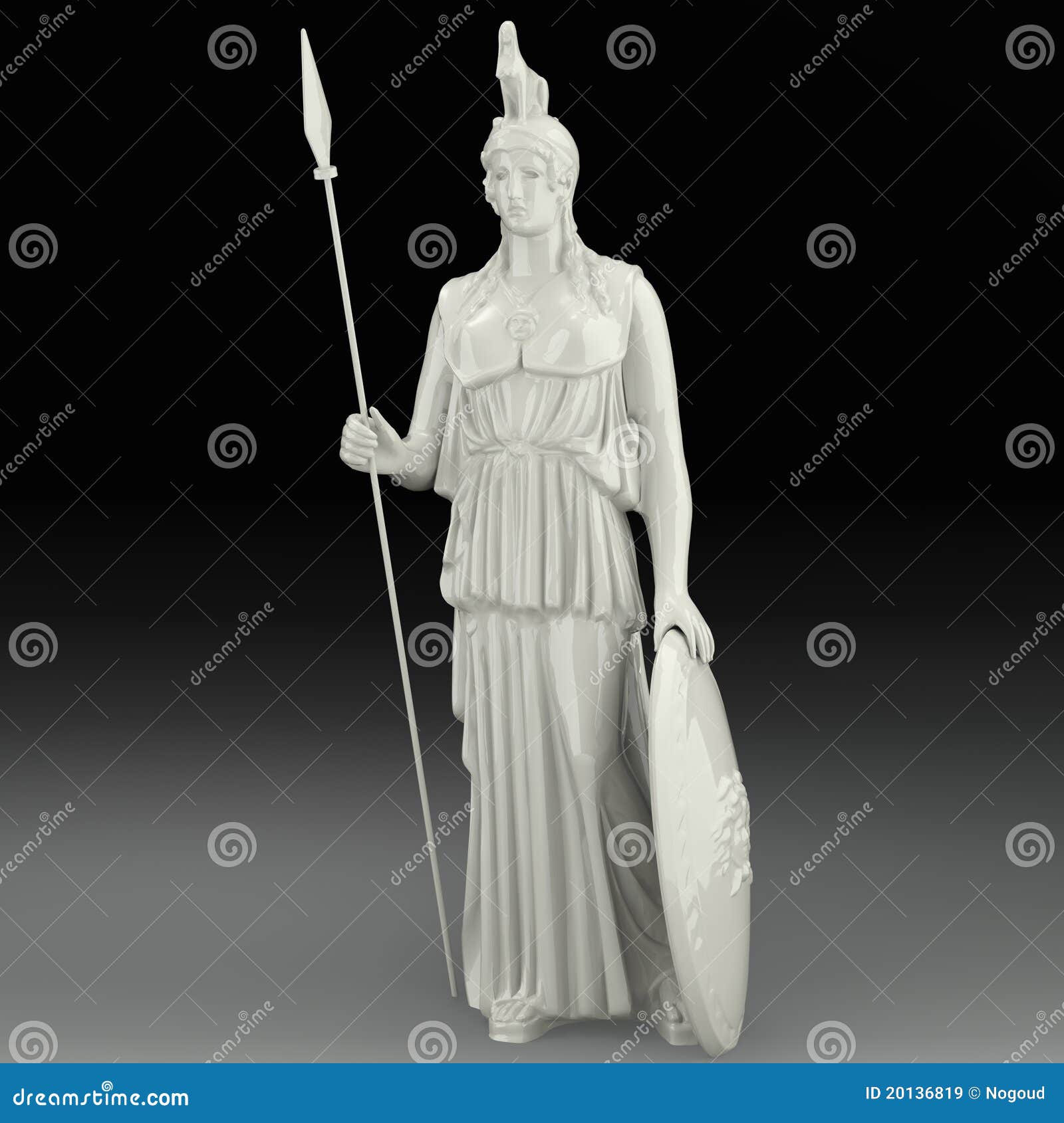Athena Solder stock illustration. Illustration of sculpture - 20136819