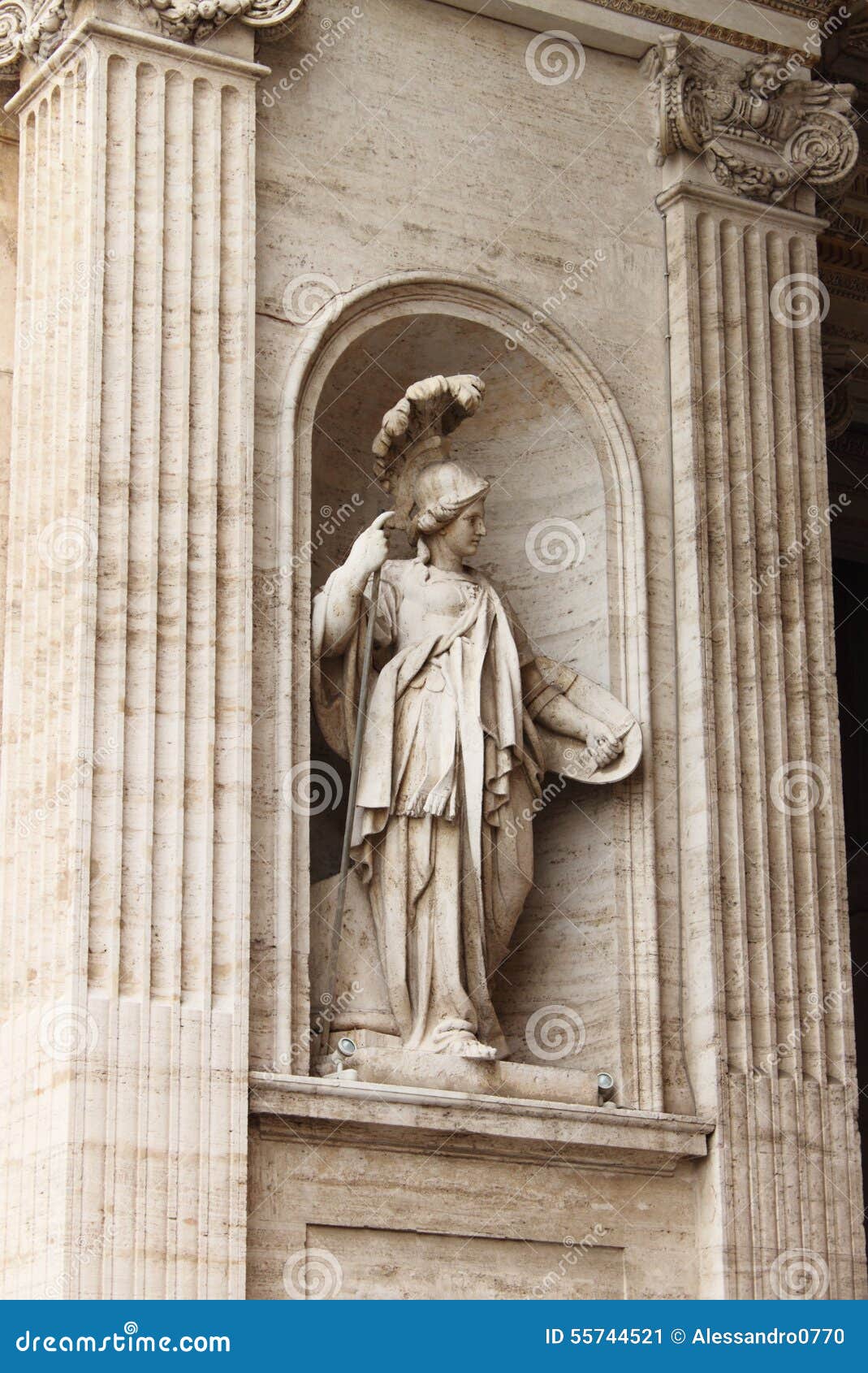 Athena staty fotografering för bildbyråer. Bild av bygger - 55744521