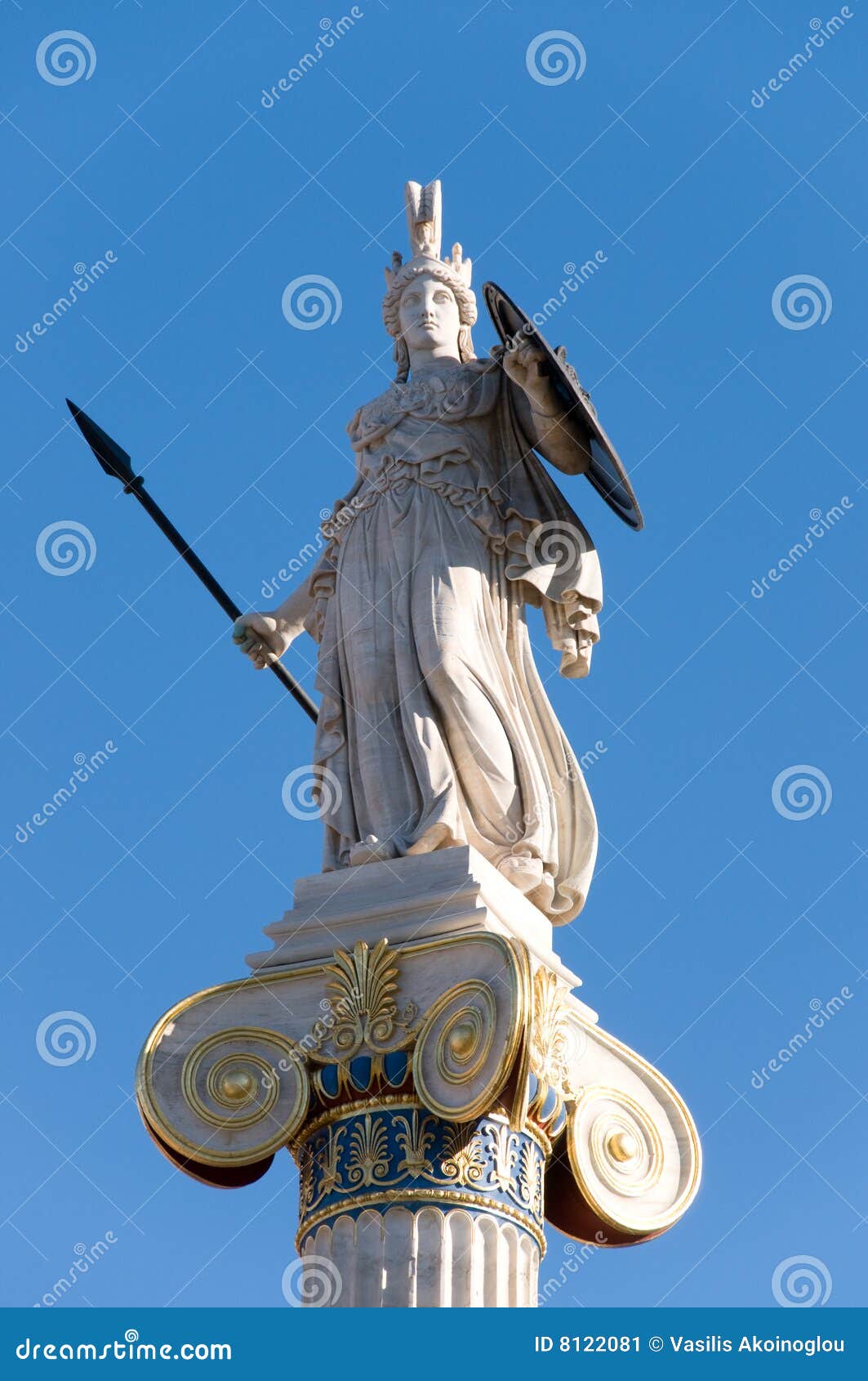 Athena staty fotografering för bildbyråer. Bild av marmor - 8122081