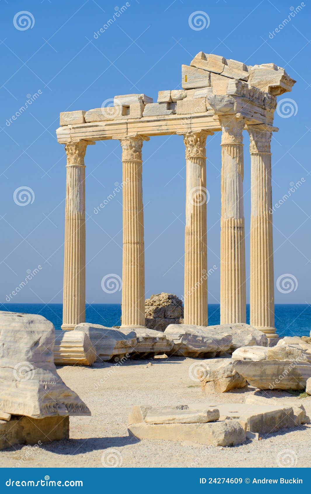 Athena temple stock image. Image of antique, pillars - 24274609