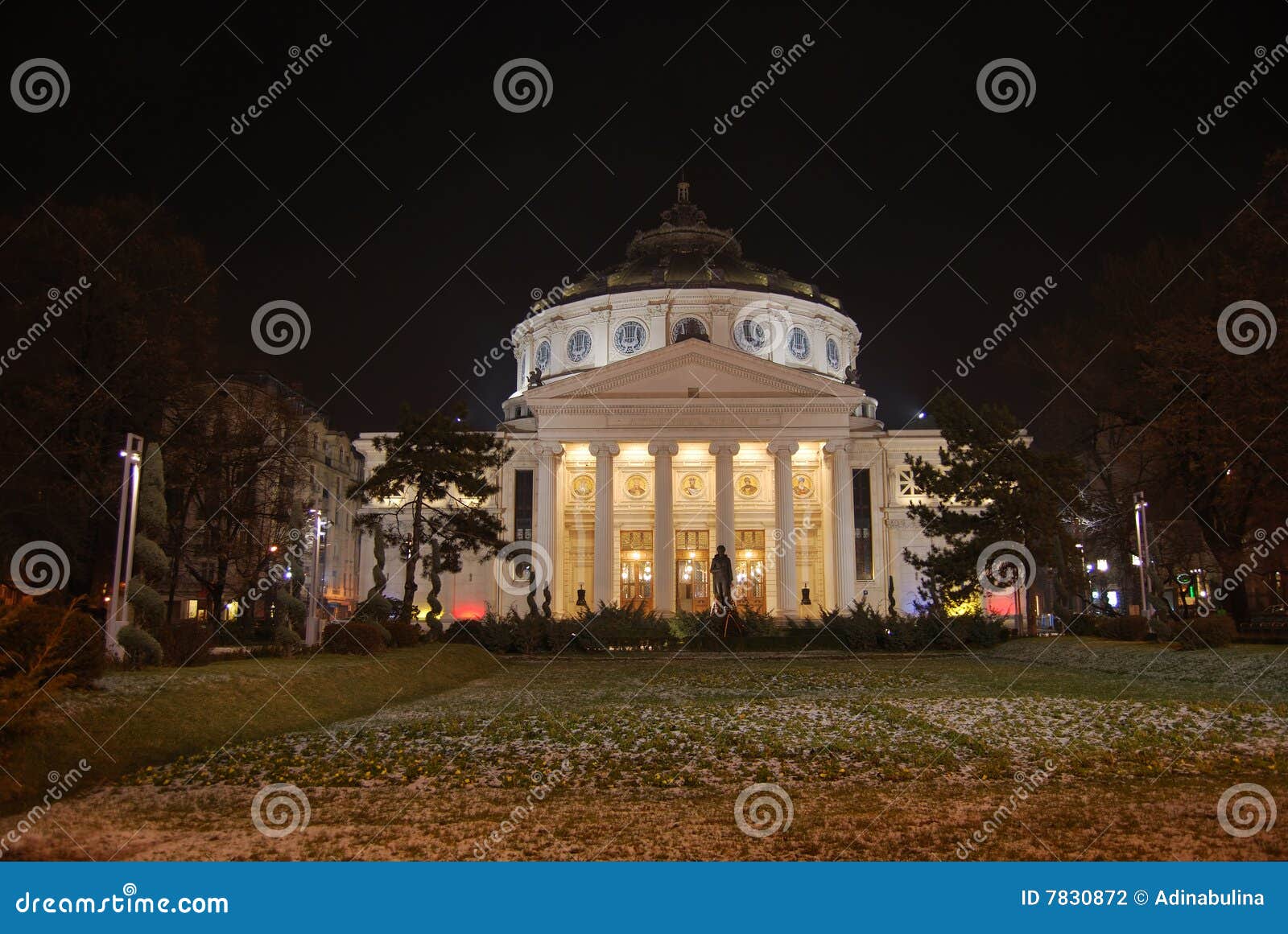 Atheneum stock photo. Image of elaborate, building, bucharest - 7830872