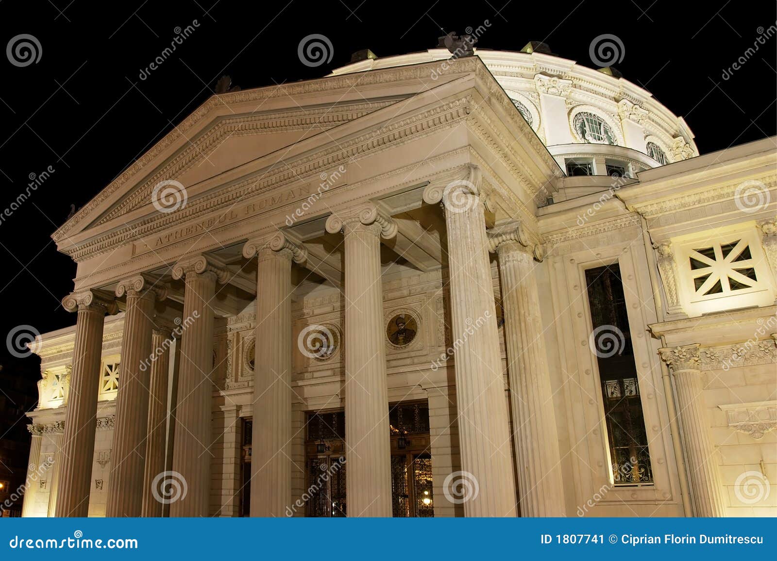 Atheneum close-up stock image. Image of europe, capital - 1807741