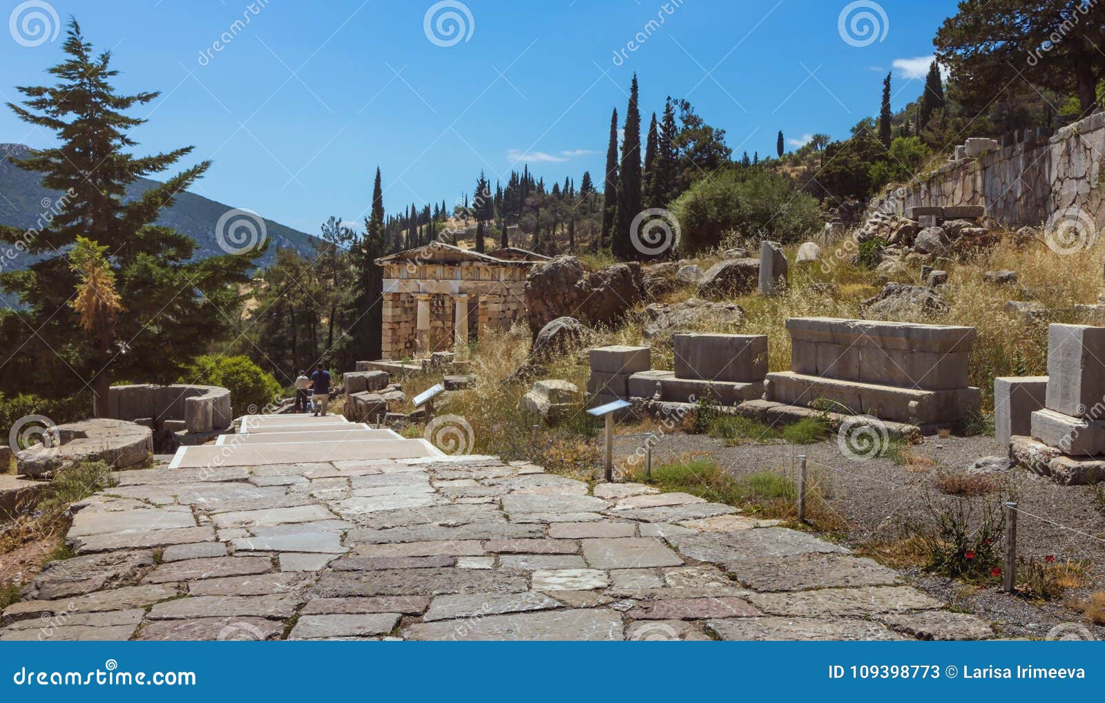 Athenian Treasury - Delphi - Greece Stock Image - Image of athenian ...