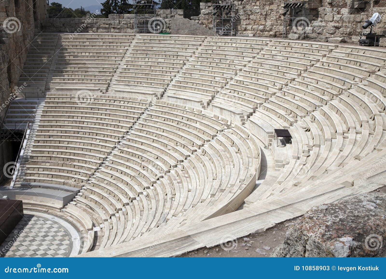 Athens Acropolis theater stock image. Image of vacation - 10858903