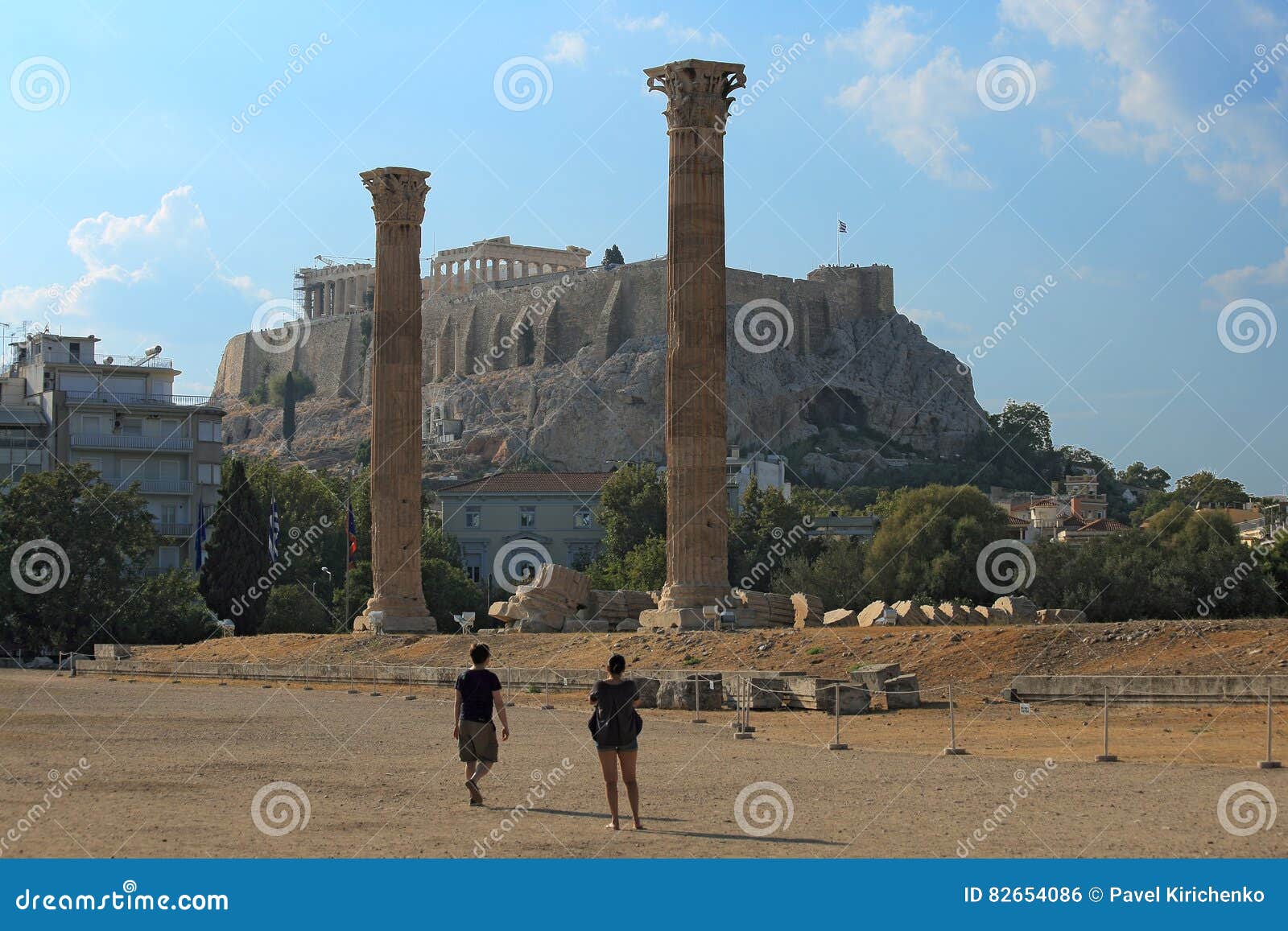 Athens Acropolis View from the Temple of Zeus Editorial Photo - Image ...