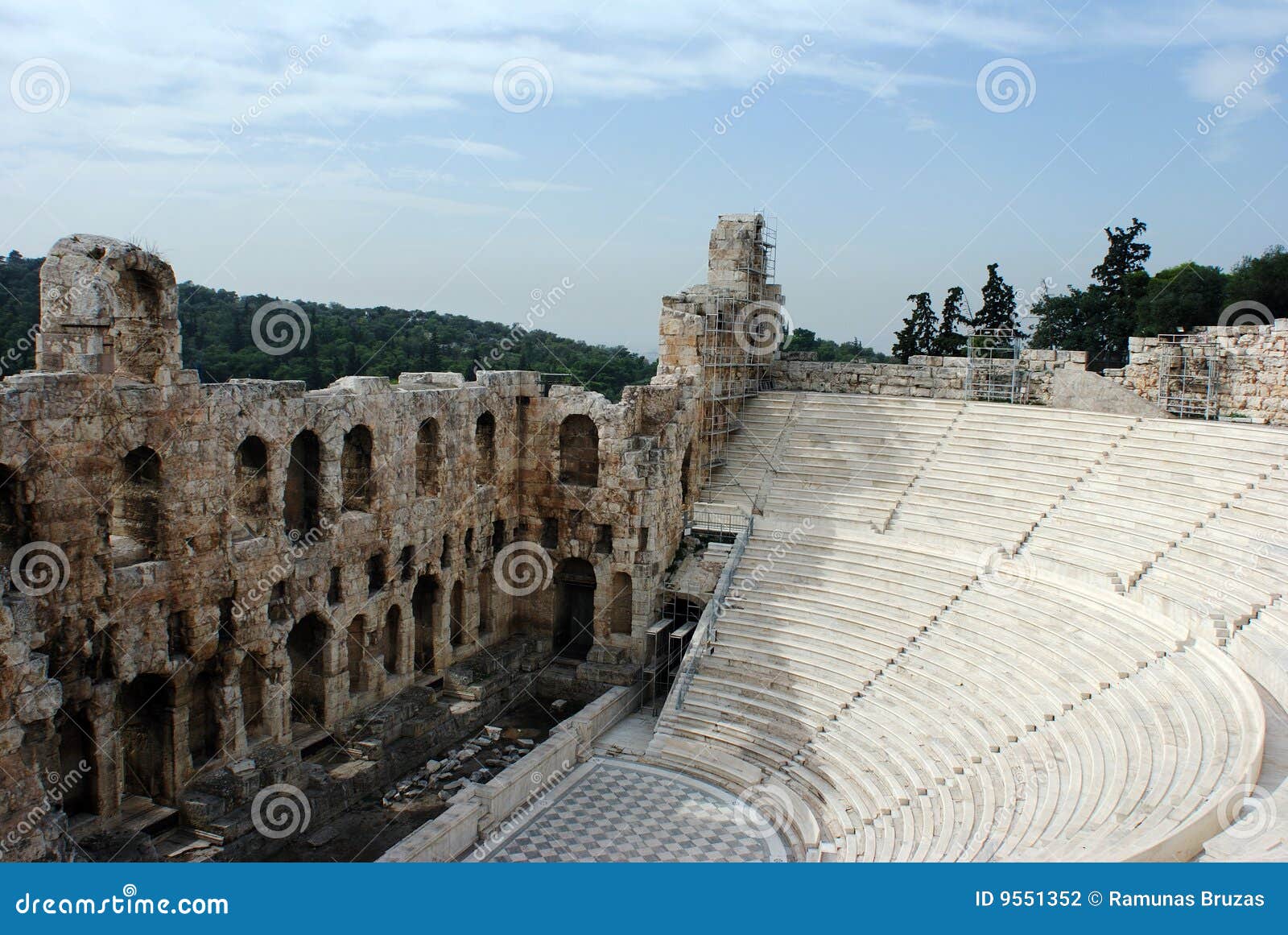 Athens Amphitheater stock photo. Image of ruins, site - 9551352