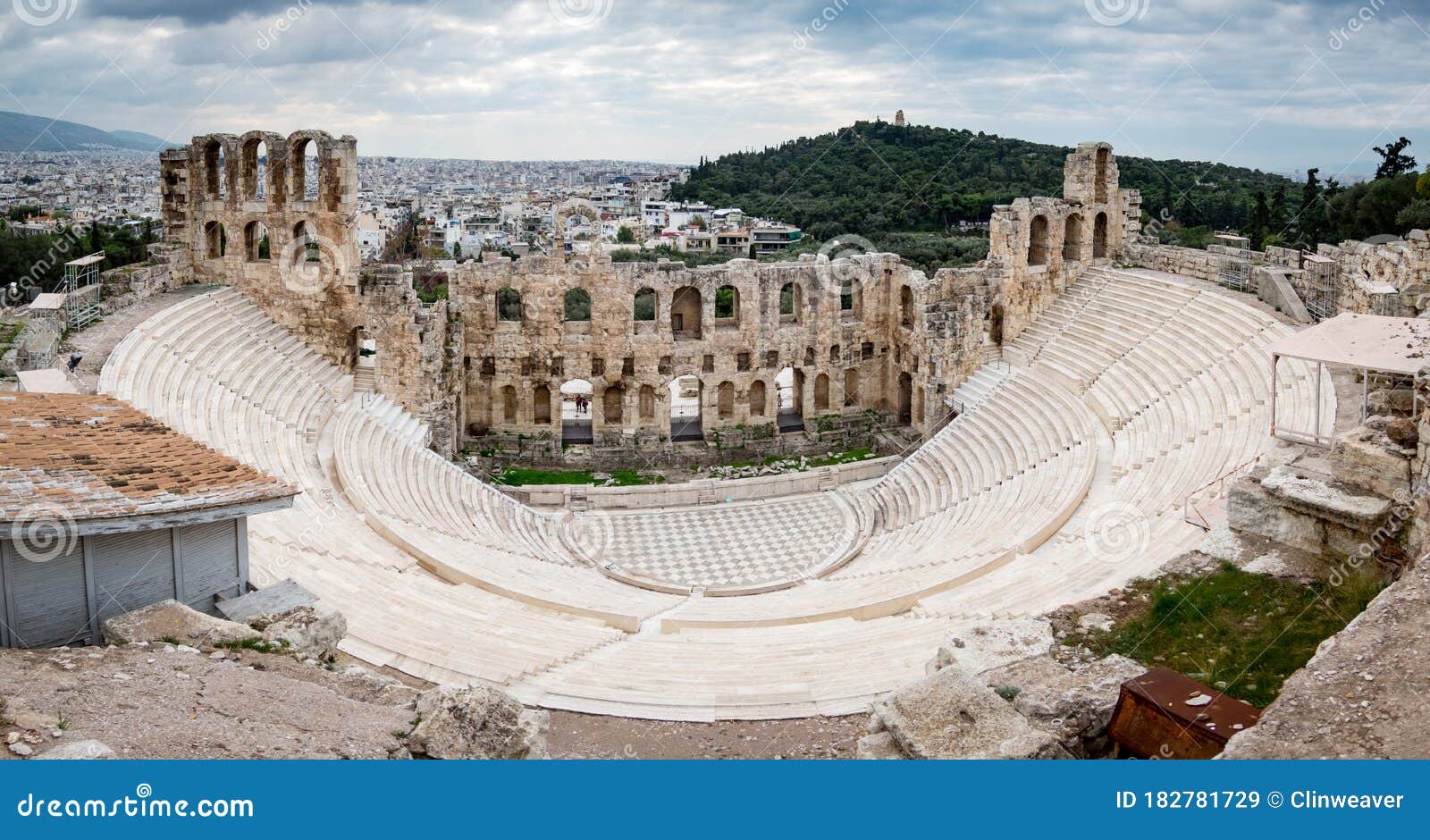 Athens Amphitheater stock image. Image of seats, ruins - 182781729