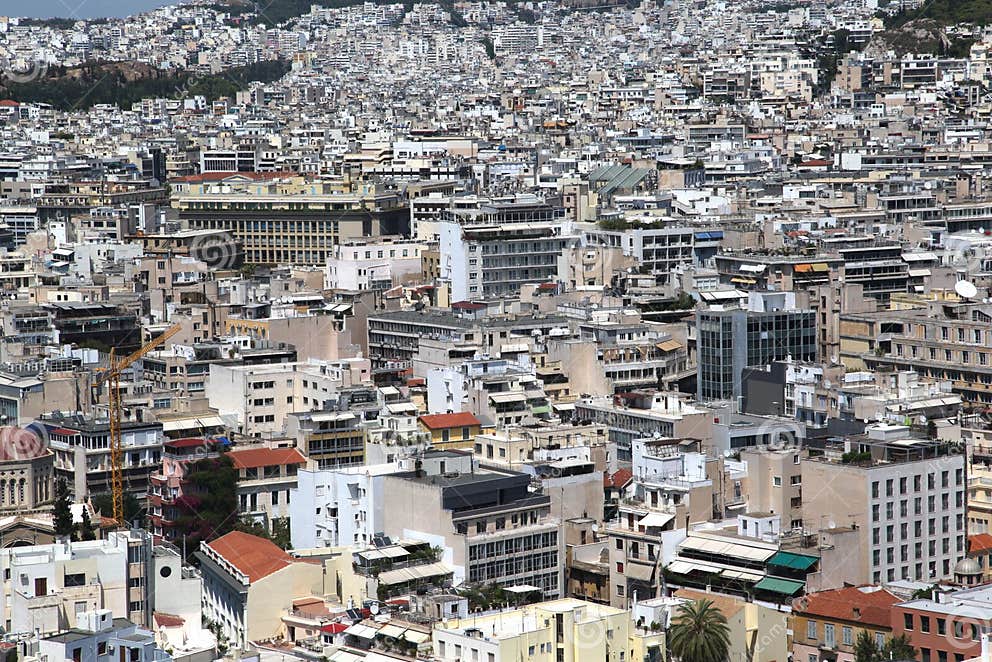 Athens As Seen from the Acropolis, Greece Stock Image - Image of ...