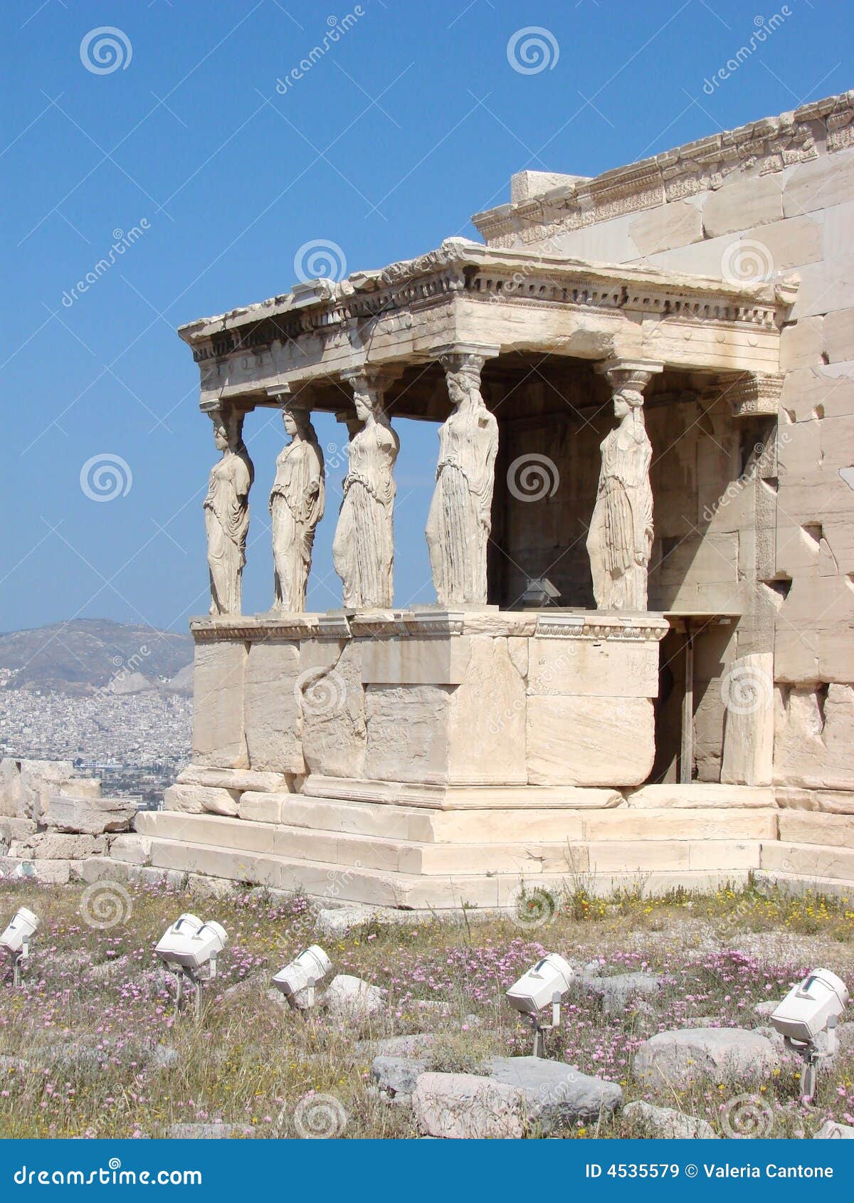 Athens, the Caryatids stock image. Image of architecture - 4535579