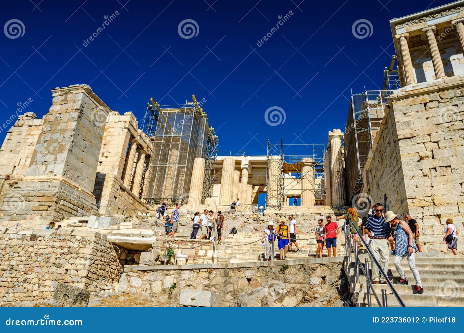ATHENS CITY, GREECE - SEPTEMBER 2015: Iconic View of the Acropolis of ...