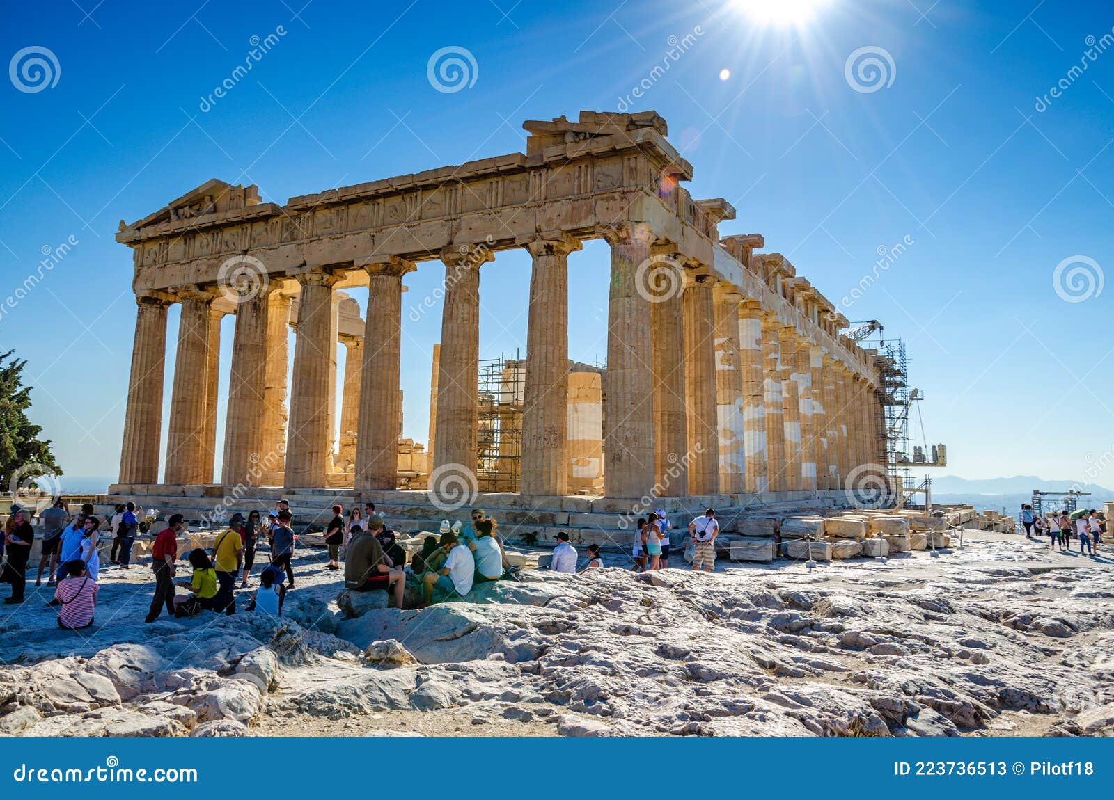 ATHENS CITY, GREECE - SEPTEMBER 2015: Iconic View of the Acropolis of ...