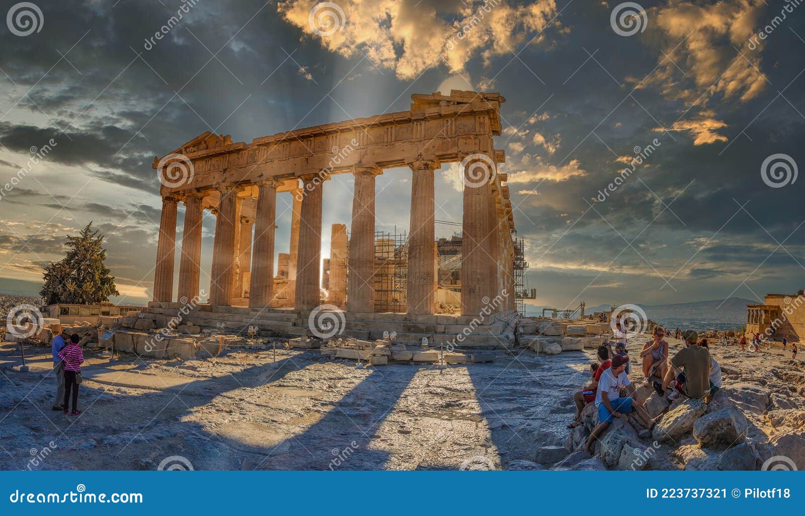ATHENS CITY, GREECE - SEPTEMBER 2015: Iconic View of the Acropolis of ...