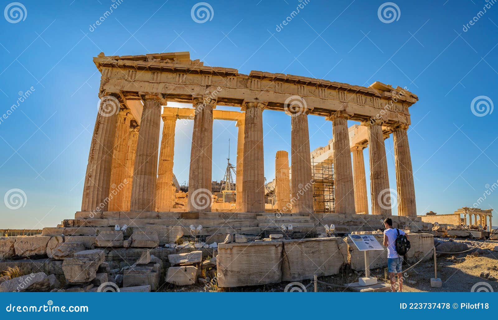 ATHENS CITY, GREECE - SEPTEMBER 2015: Iconic View of the Acropolis of ...