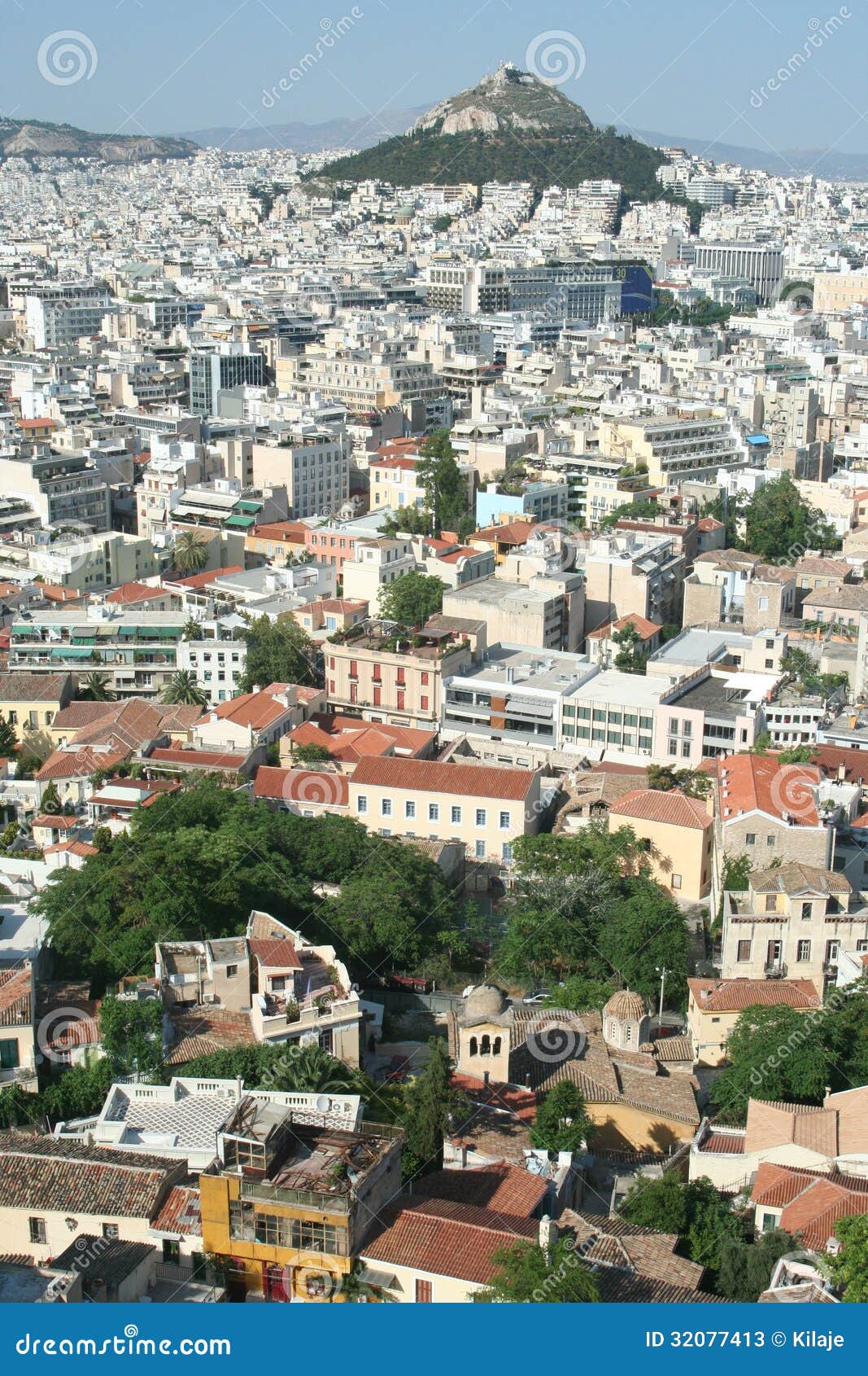 Athens City View stock image. Image of city, green, greece - 32077413