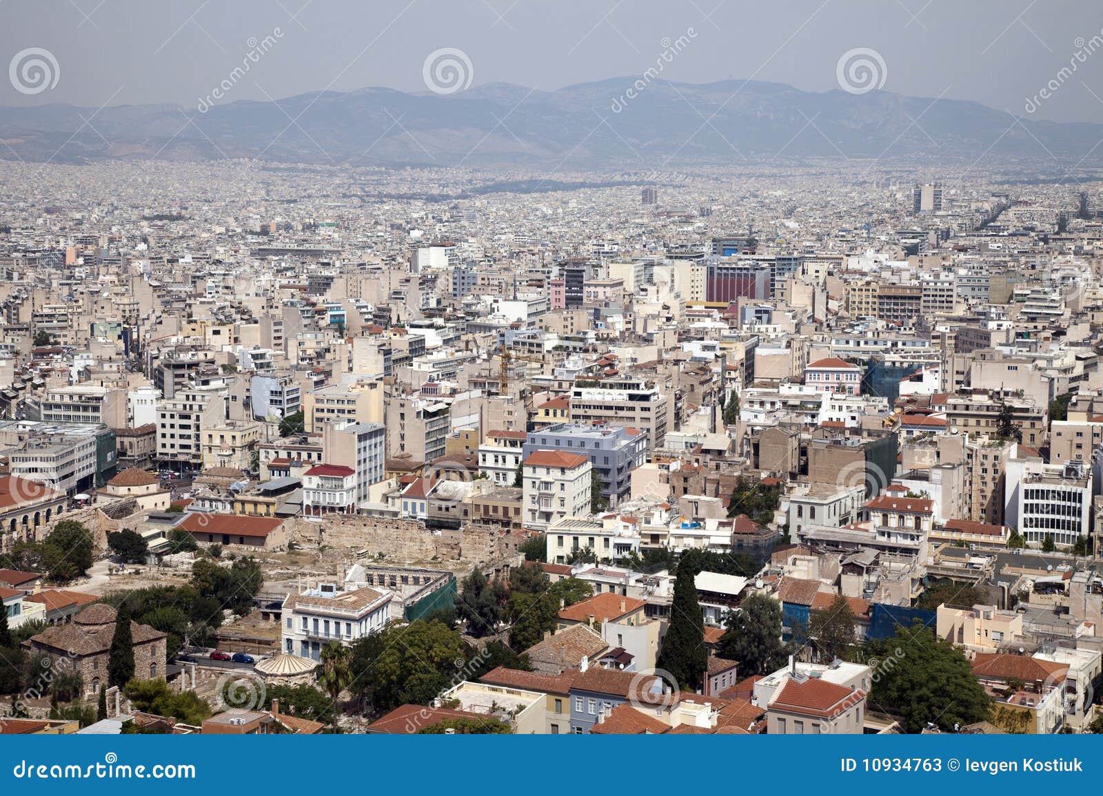 Athens cityscape stock image. Image of city, mediterranean - 10934763