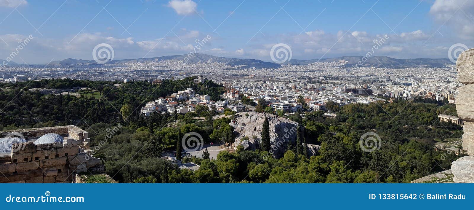 Athens cityscape view stock photo. Image of metropolis - 133815642