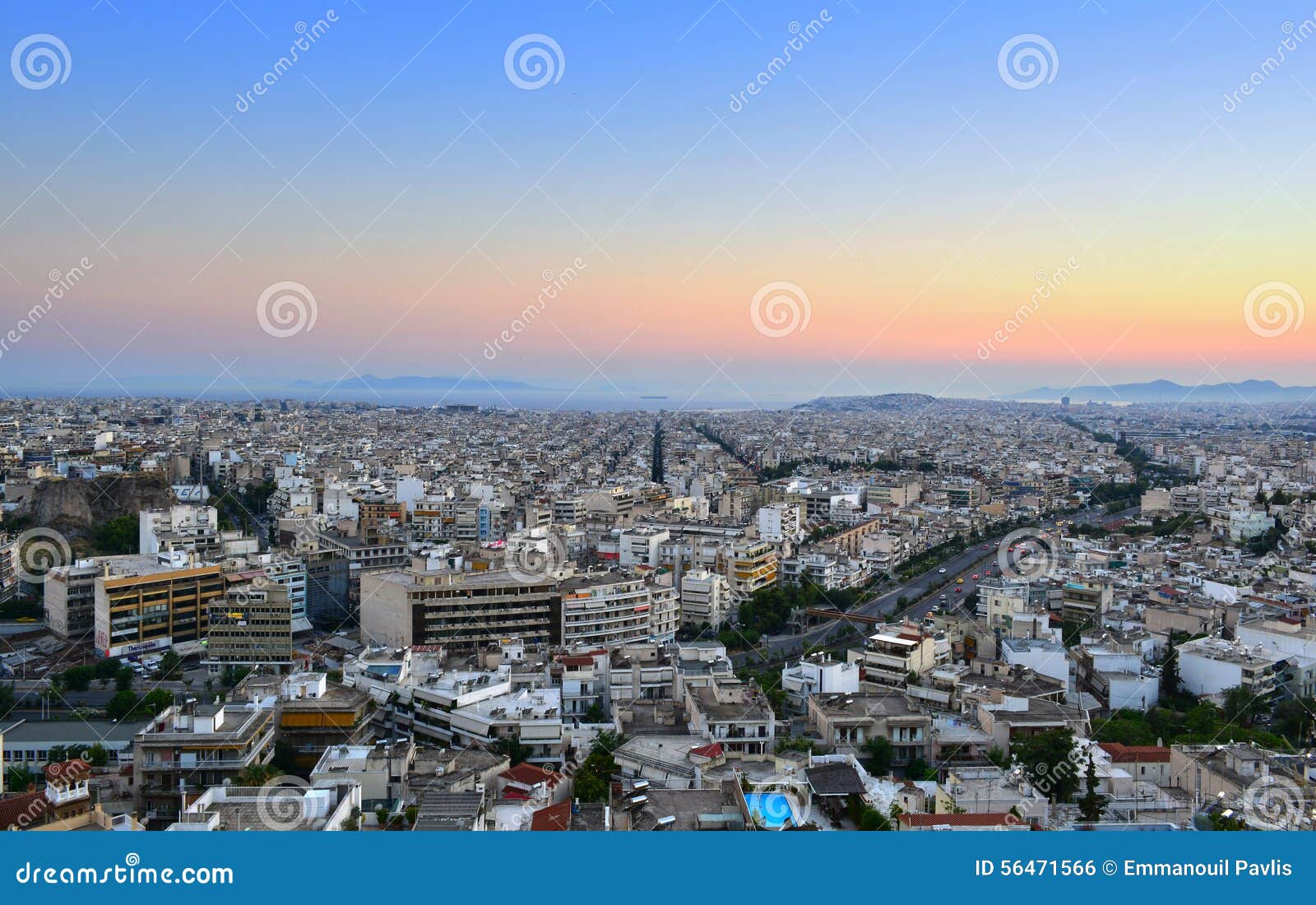 Athens cityscape editorial photo. Image of attica, concrete - 56471566