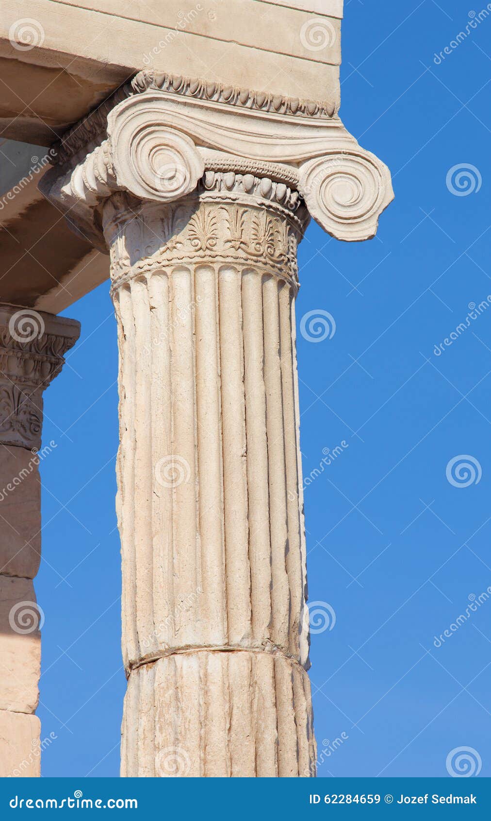 Athens - the Detail of Ionic Capital of Erechtheion on Acropolis Stock ...