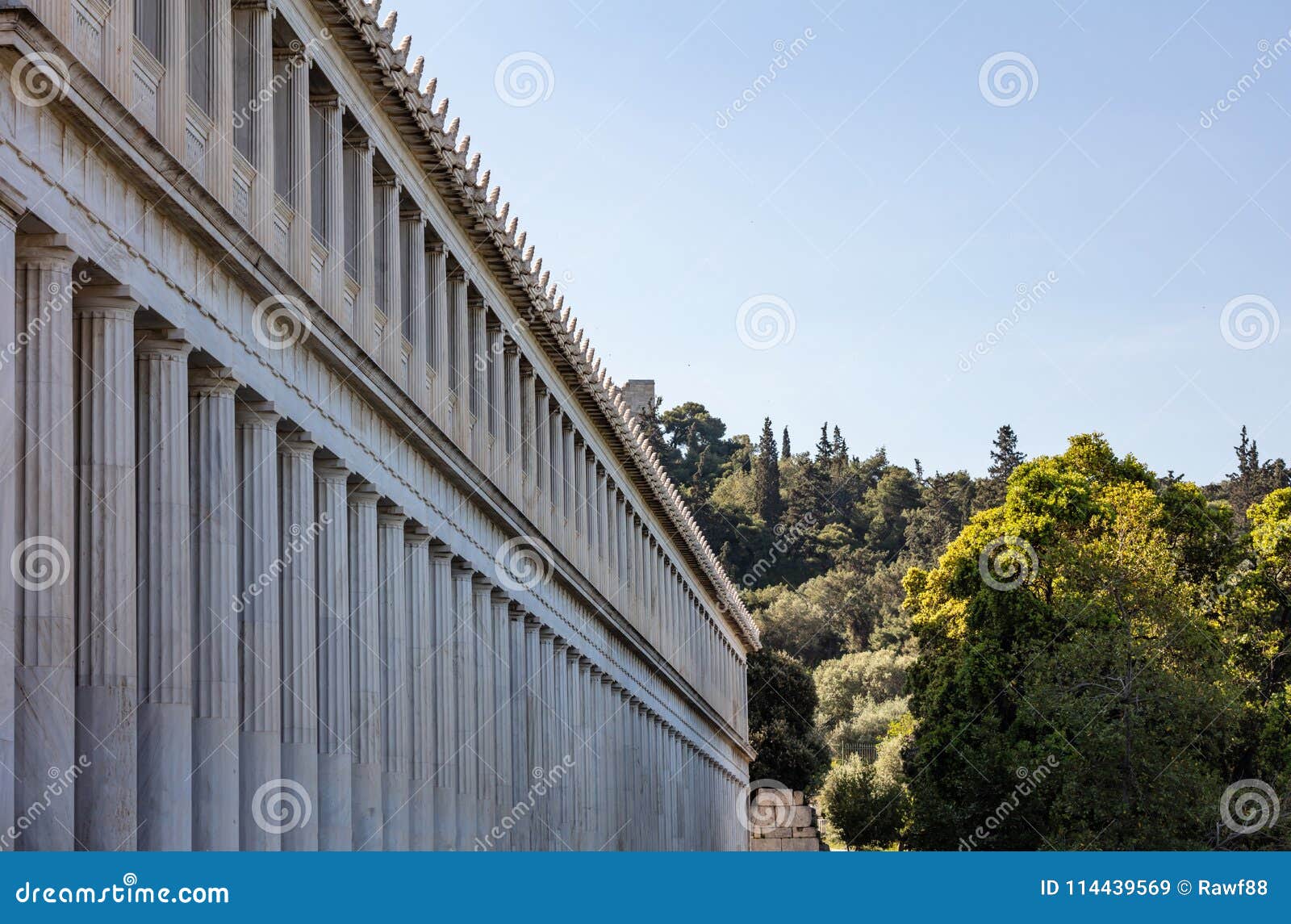 Athens, Greece. Ancient Agora, Attalus Arcade Stoa External View Stock ...