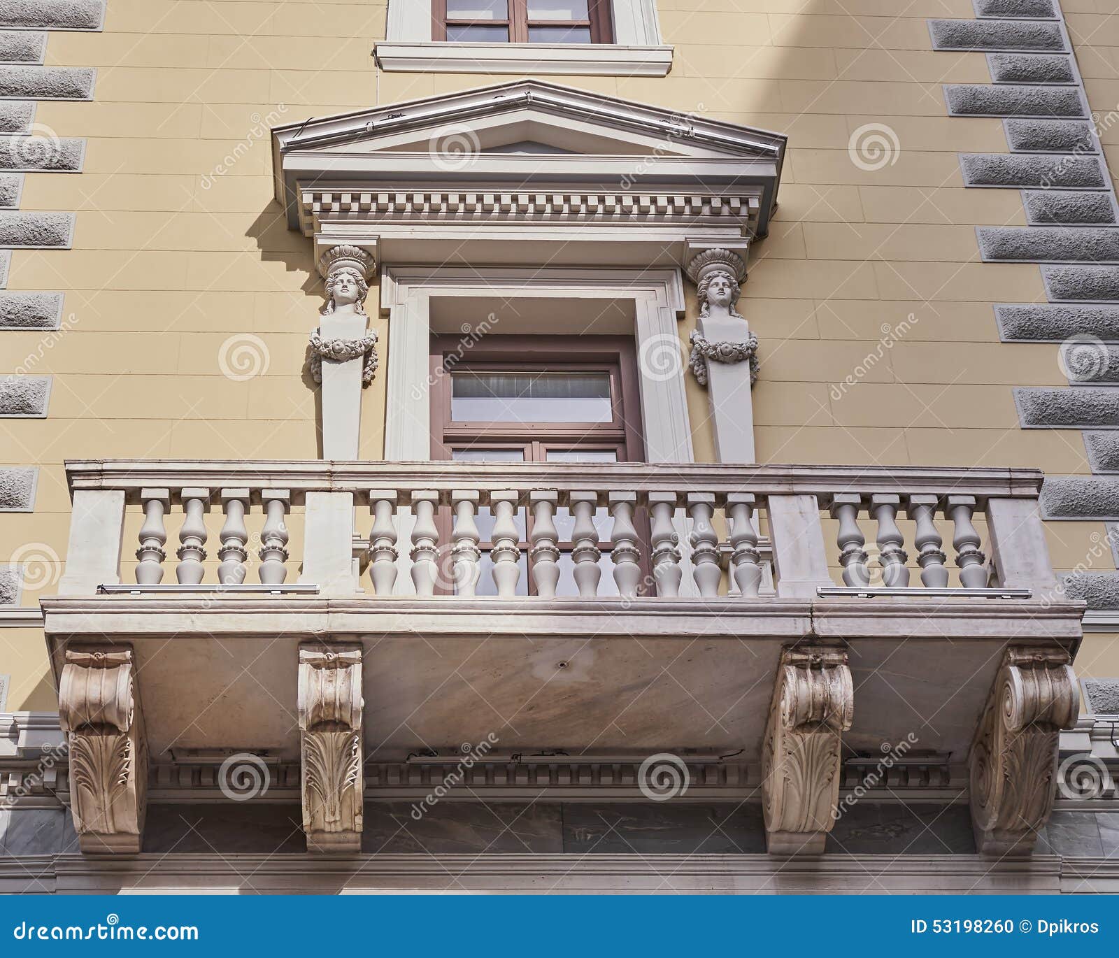 Athens, Greece, Building Balcony Stock Photo - Image of greek ...