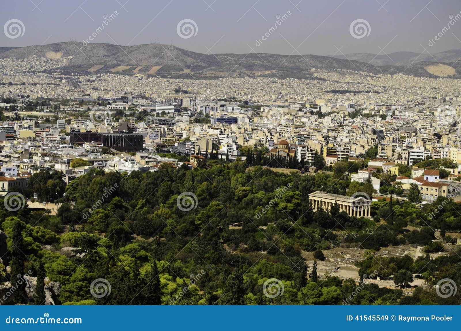 Athens Greece city view stock image. Image of ancient - 41545549