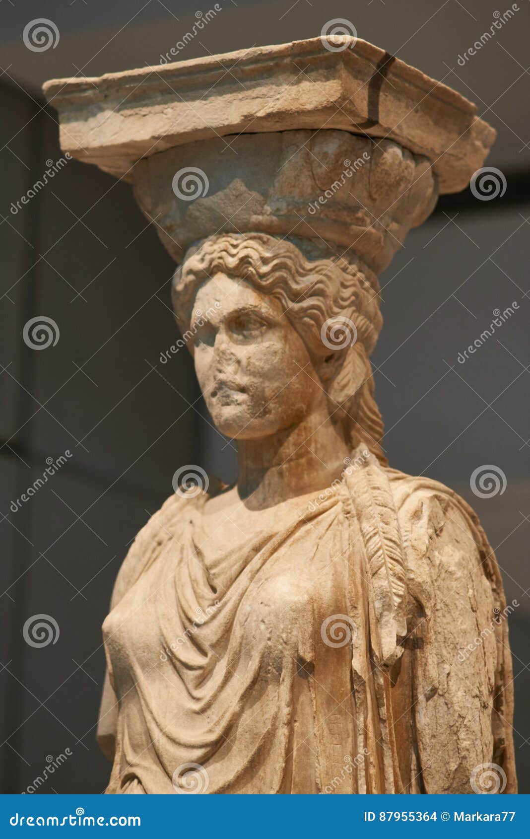ATHENS, GREECE - DECEMBER 30, 2016: Statue of Caryatides in Acropolis ...