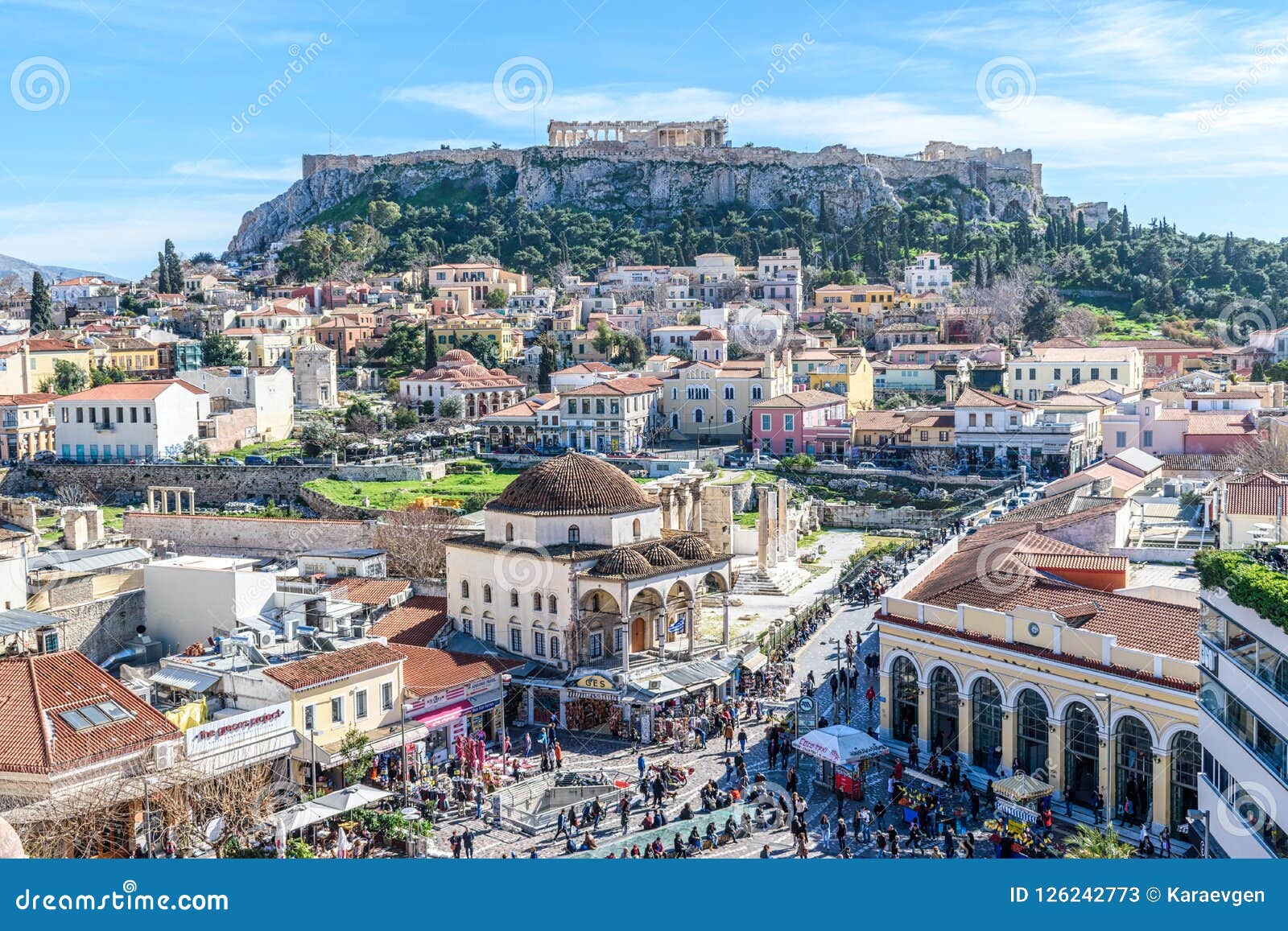 ATHENS, GREECE - MARCH 08, 2018: Panoramic View of the Acropolis ...