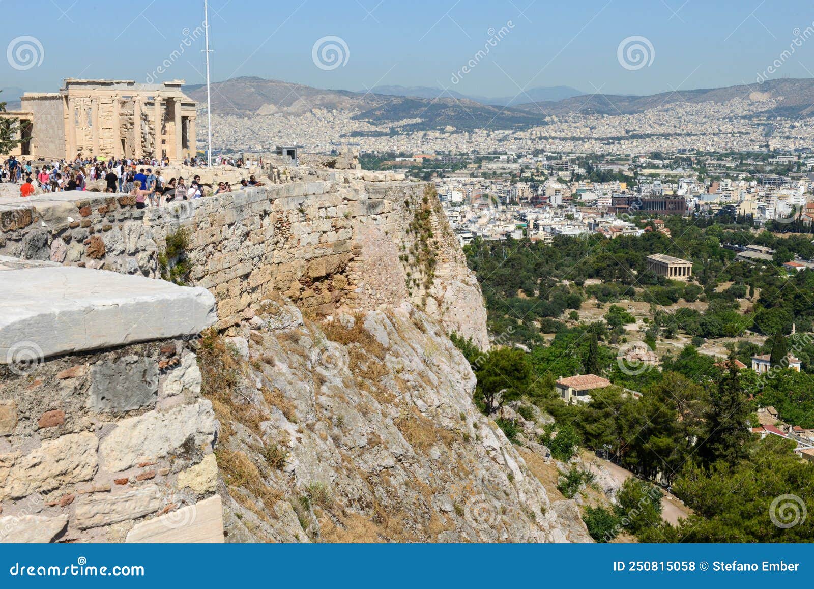 People Visiting the Acropolis in Athens on Greece Editorial Stock Photo ...