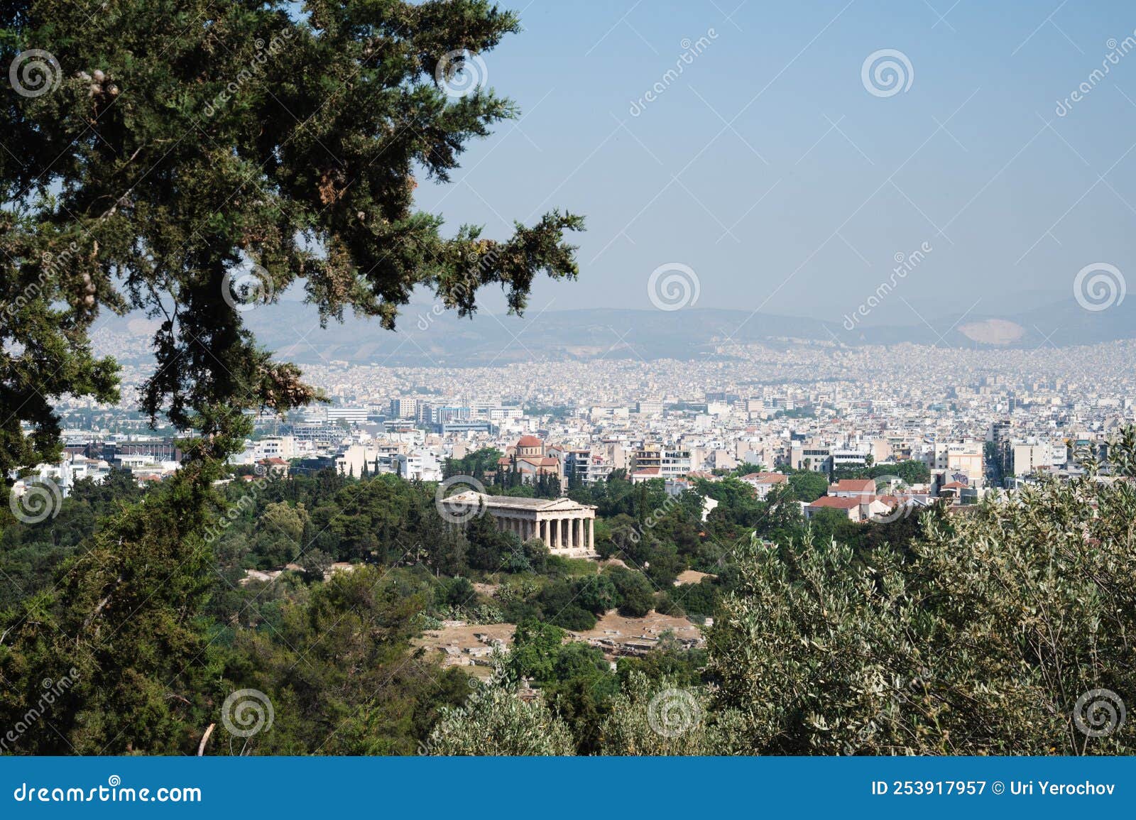 ATHENS, GREECE - MAY 14, 2022: View from the Acropolis To Athens ...