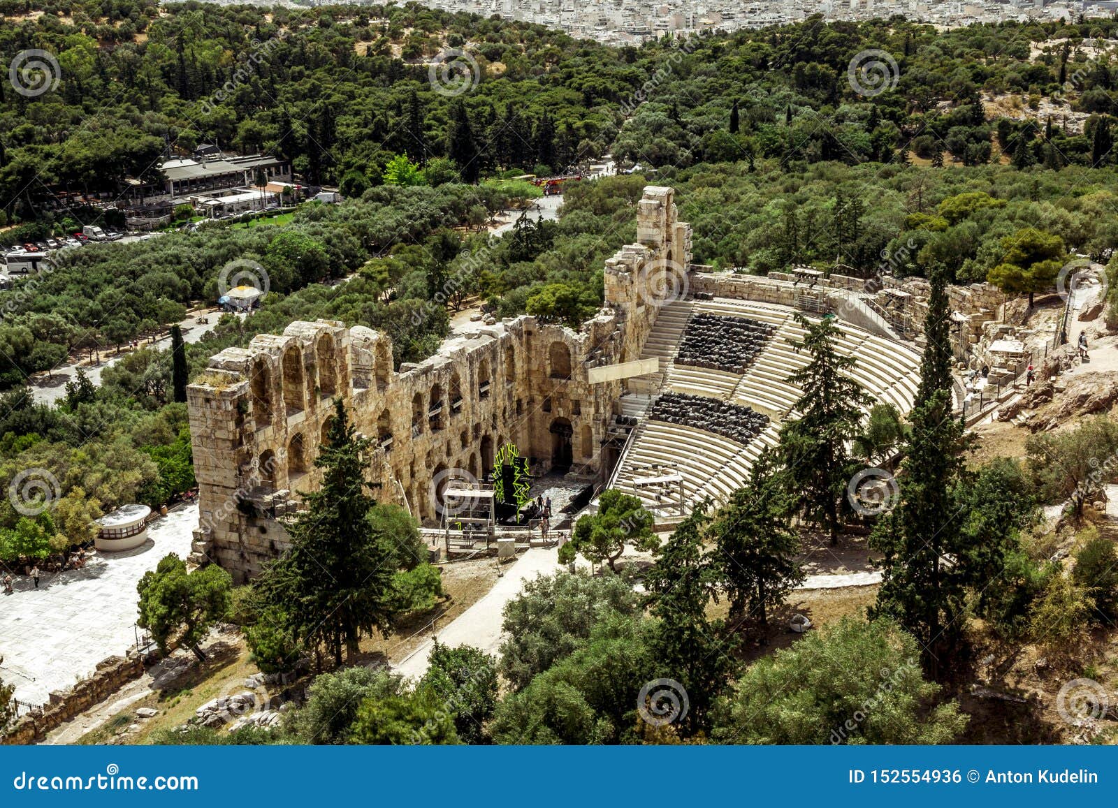 View of the Amphitheatre - the Odeon of Herodes Atticus at the ...