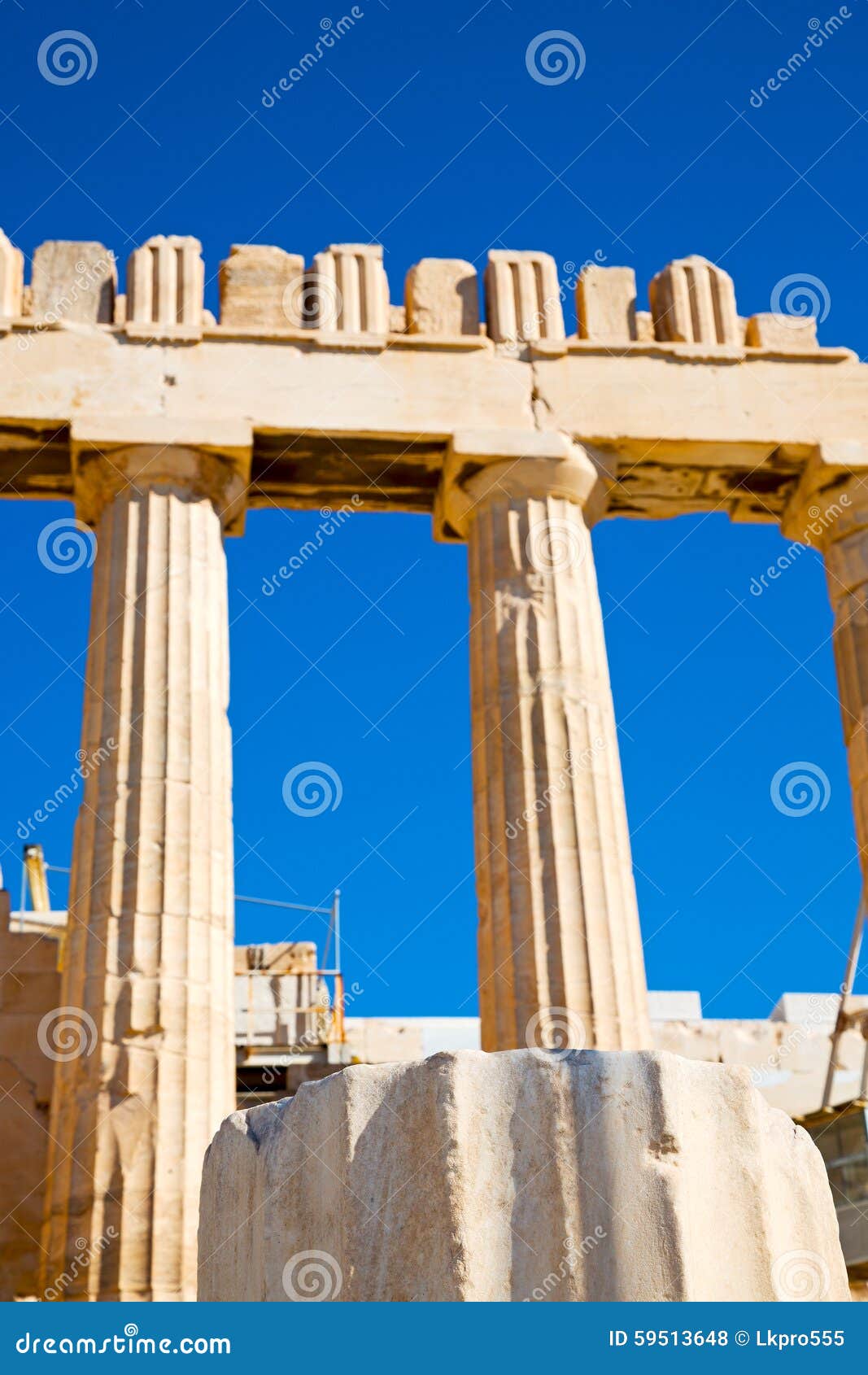 Athens in Greece the Old Architecture and Parthenon Stock Photo - Image ...