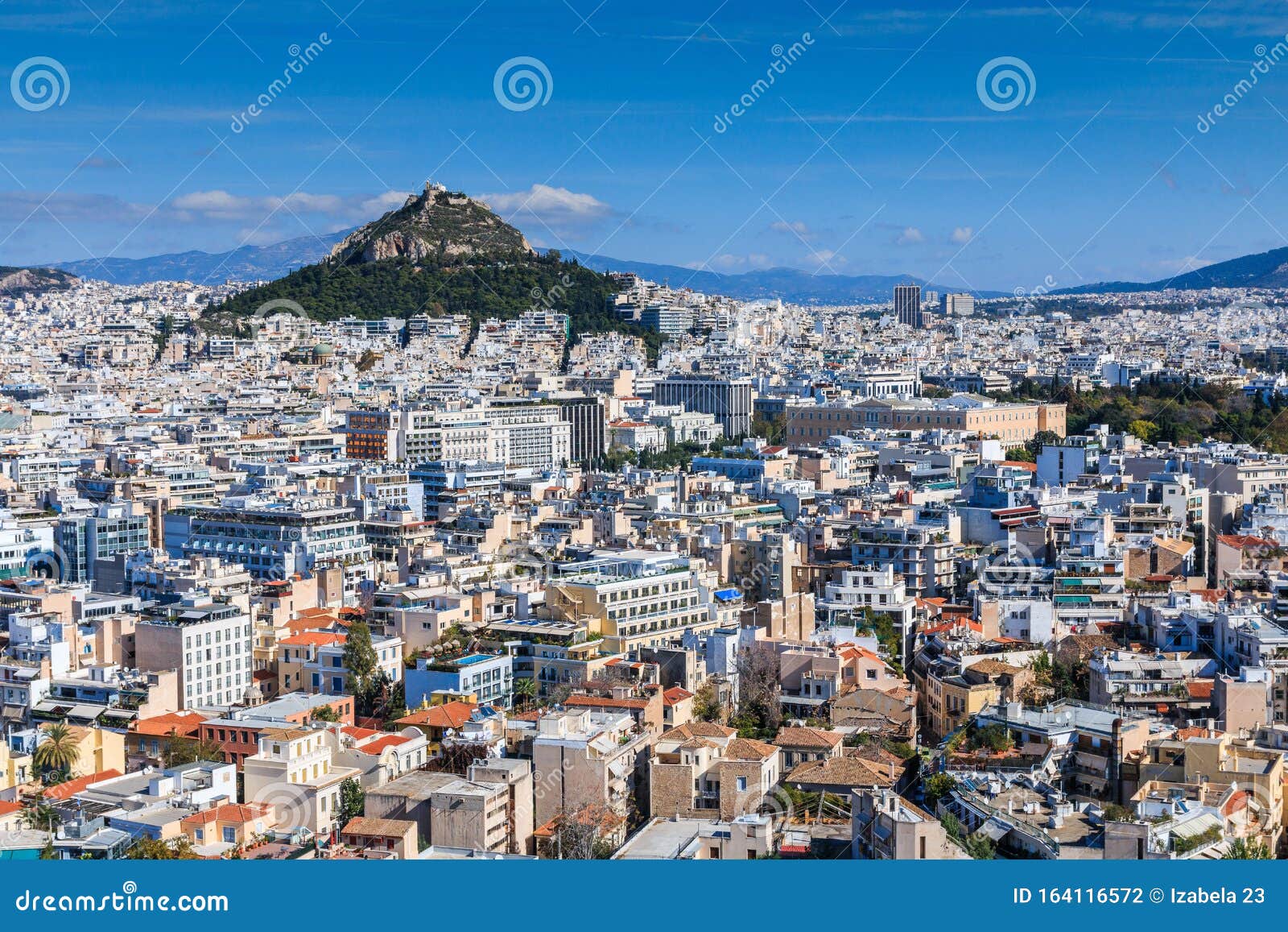 Athens, Greece. Panoramic View of Athens. Stock Photo - Image of ...