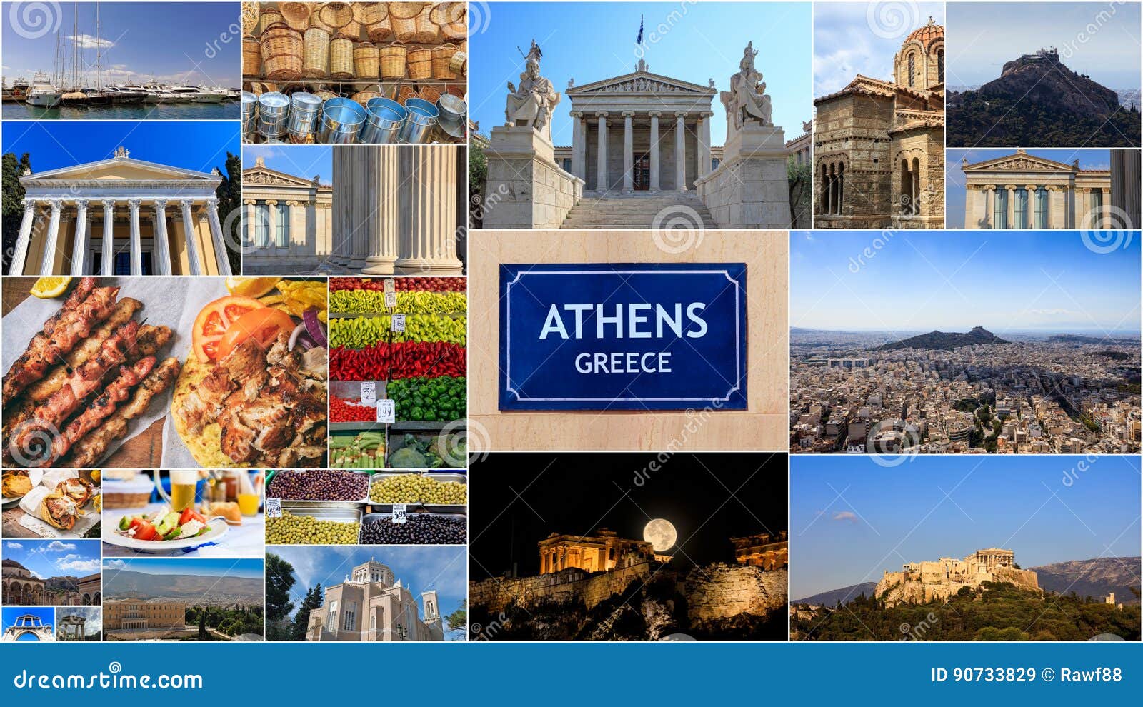 Athens - Greece Photos Collage Royalty-Free Stock Photography ...